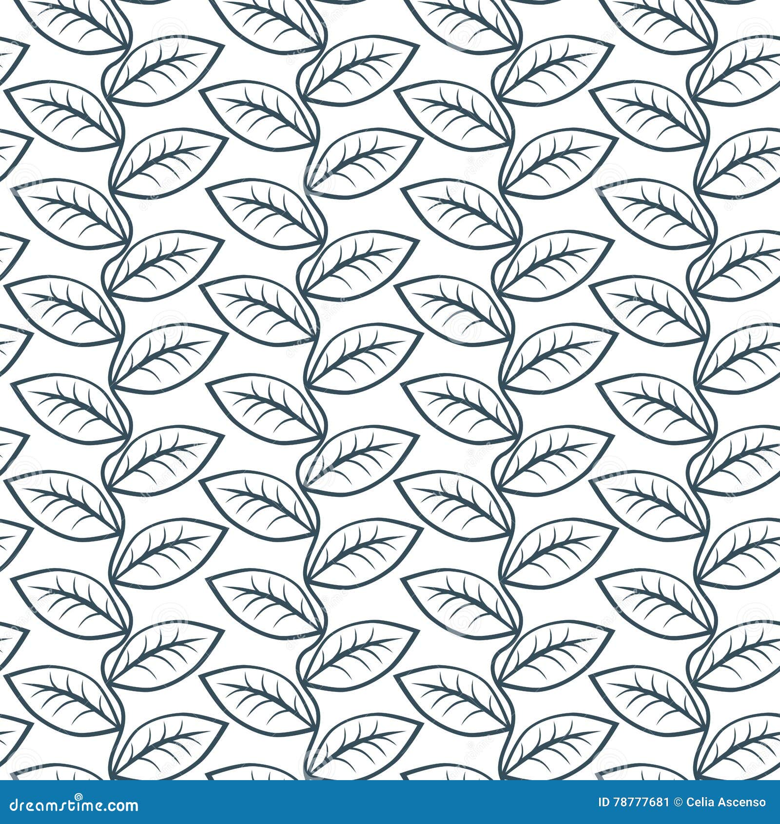 Leaves Vertical Seamless Background Stock Illustration - Illustration ...