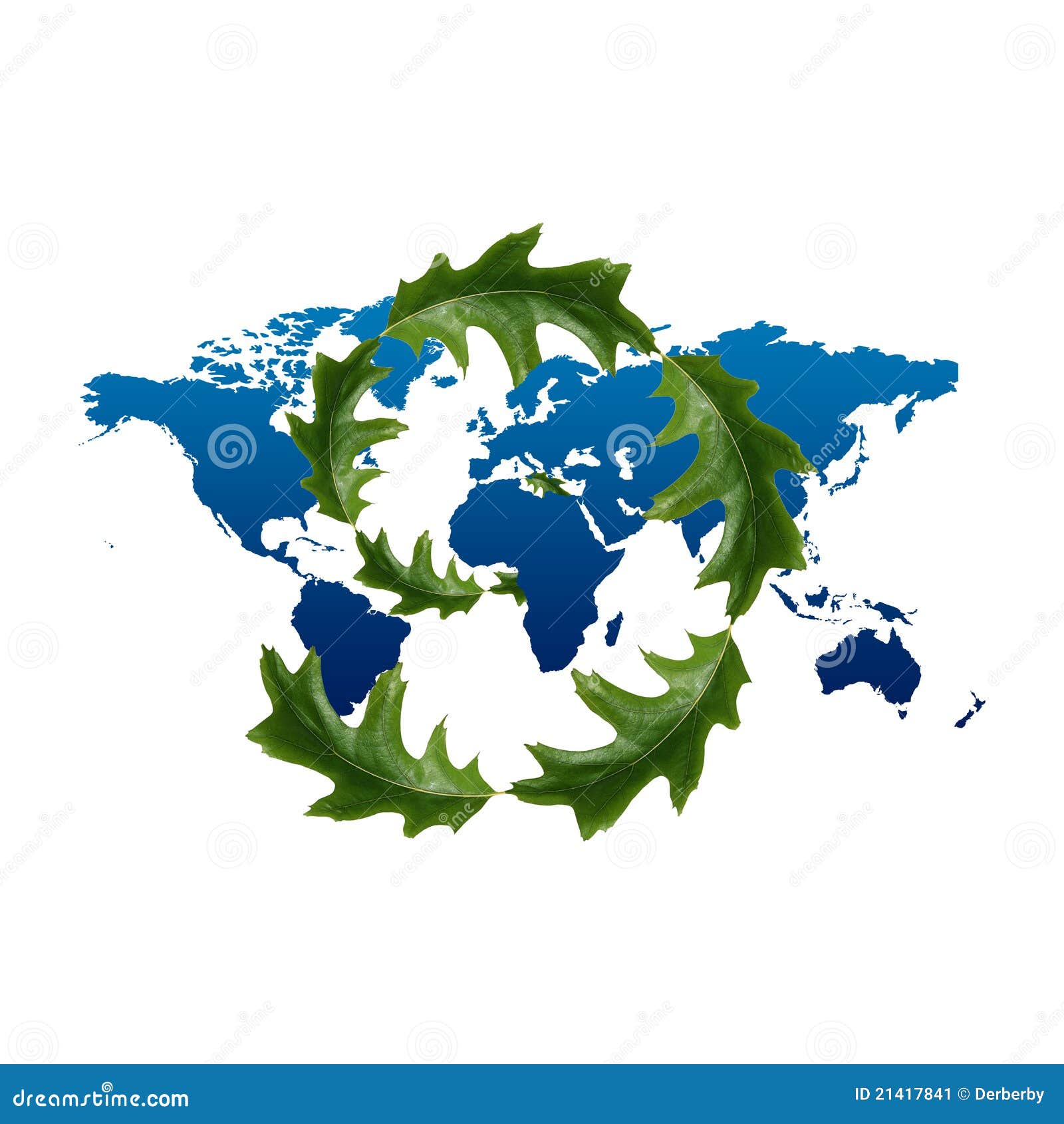 Leaves And World Map Stock Image | CartoonDealer.com #21417841