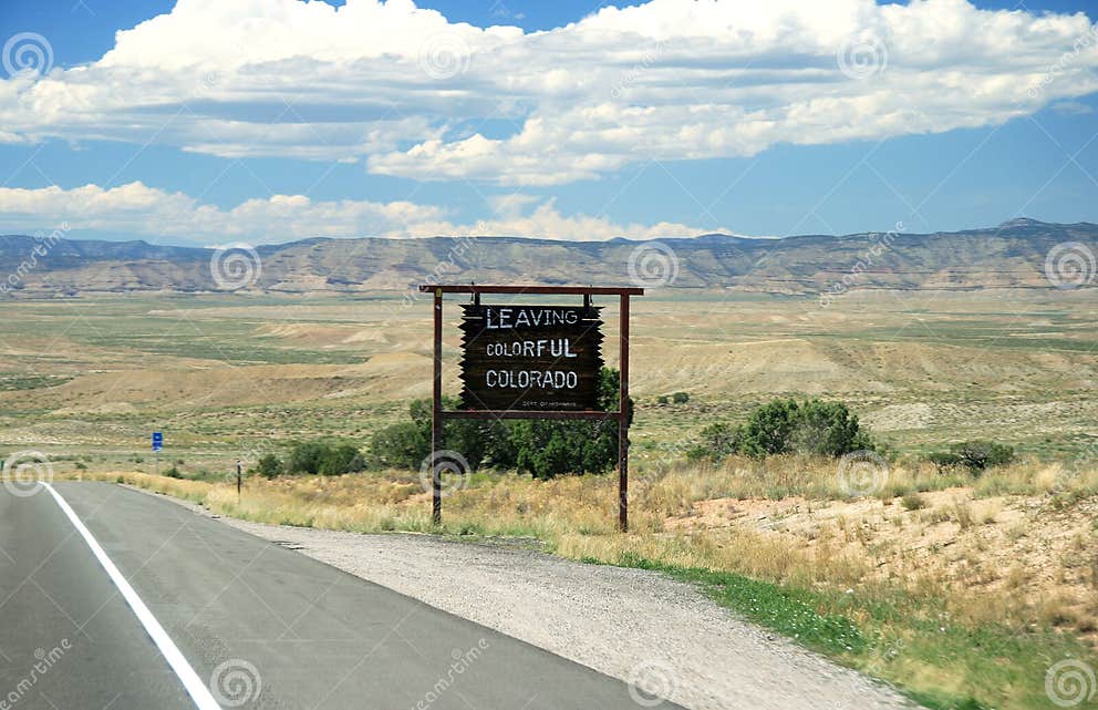 Leaving Colorado stock photo. Image of sign, range, road - 14437544