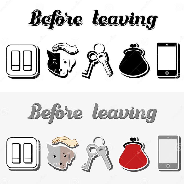 Before leaving stock vector. Illustration of open, cartoon - 91376505