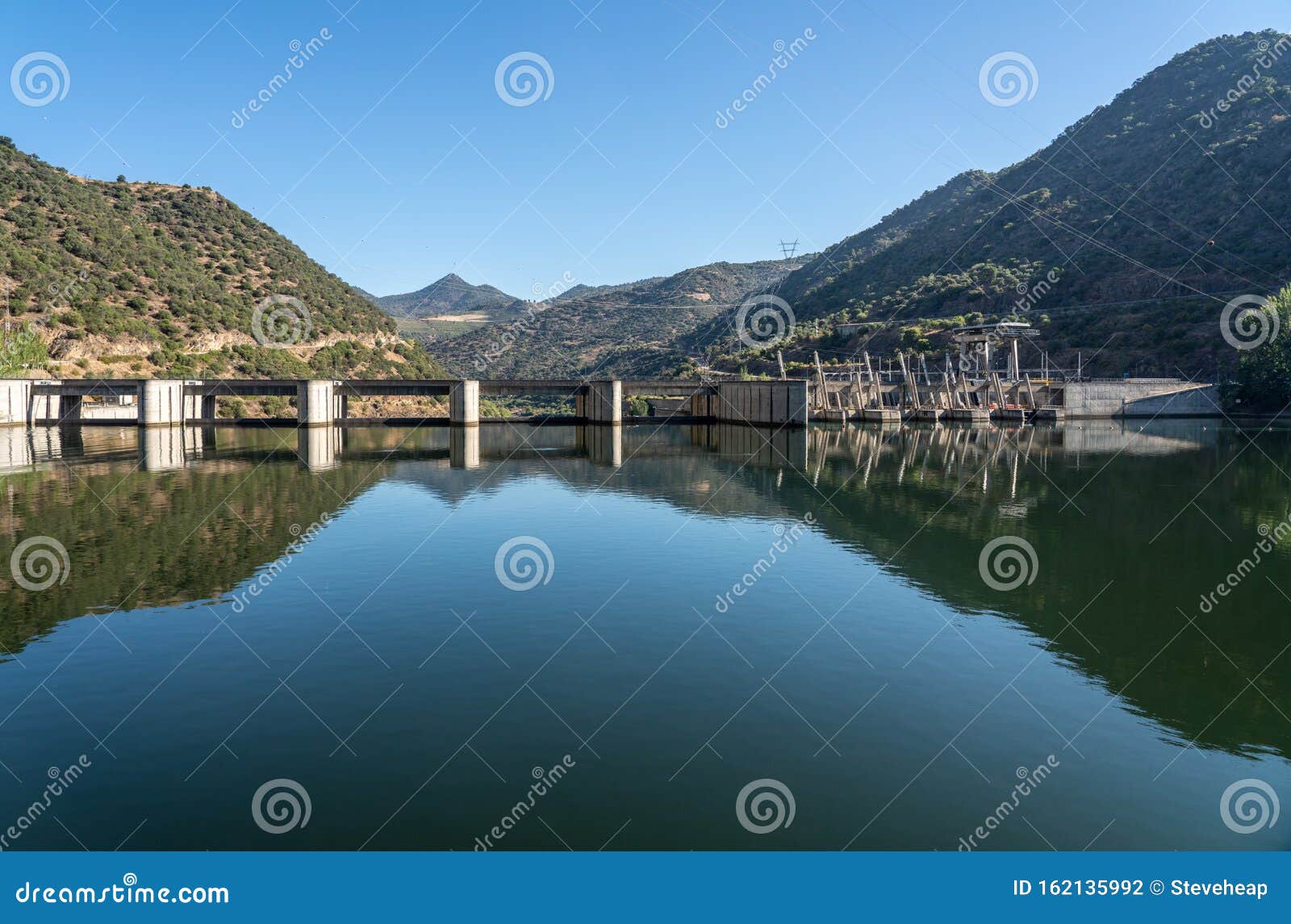 Leaving the Lock of the Barragem Da Valeira Dam on the Douro River ...