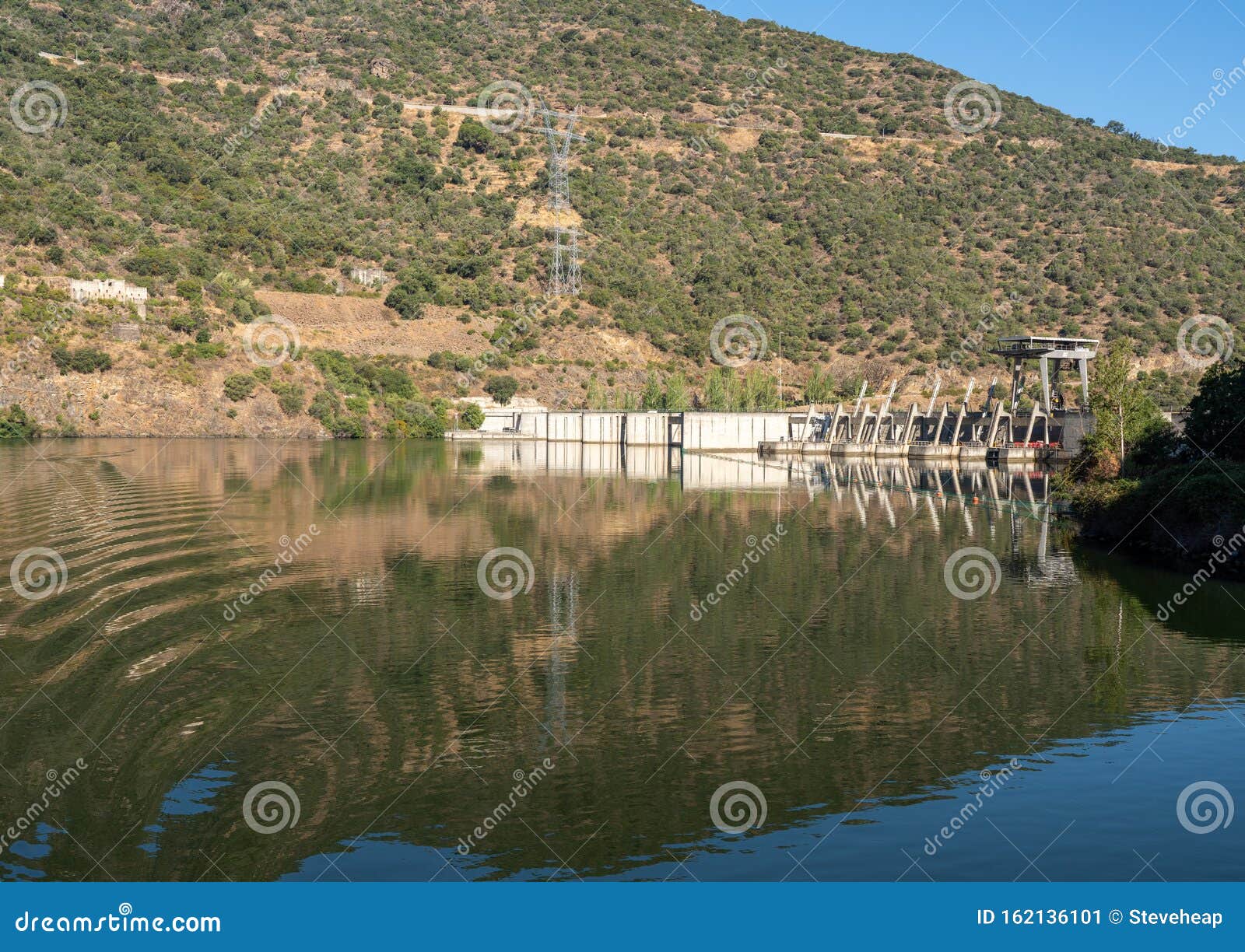 Leaving the Lock of the Barragem Da Valeira Dam on the Douro River ...
