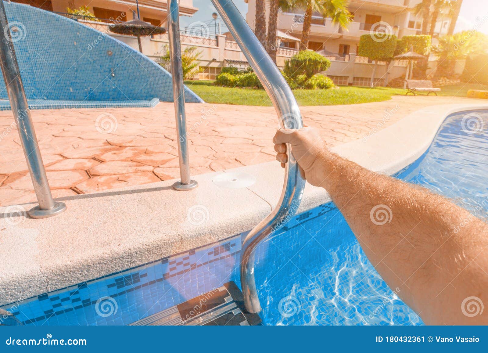 Leaving the pool stock image. Image of closeup, sport - 180432361