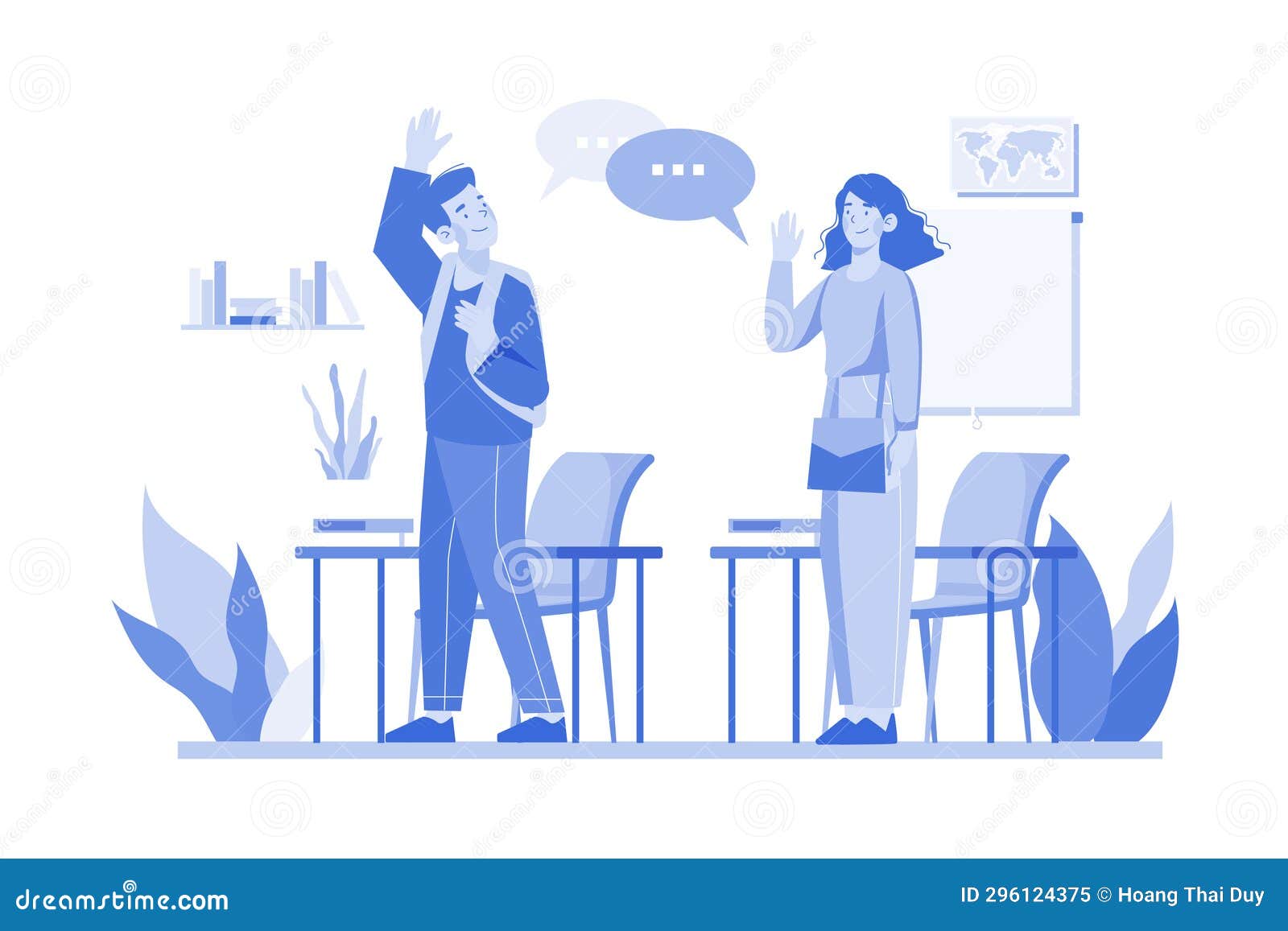 Leaving School by Saying Goodbye Stock Vector - Illustration of ...