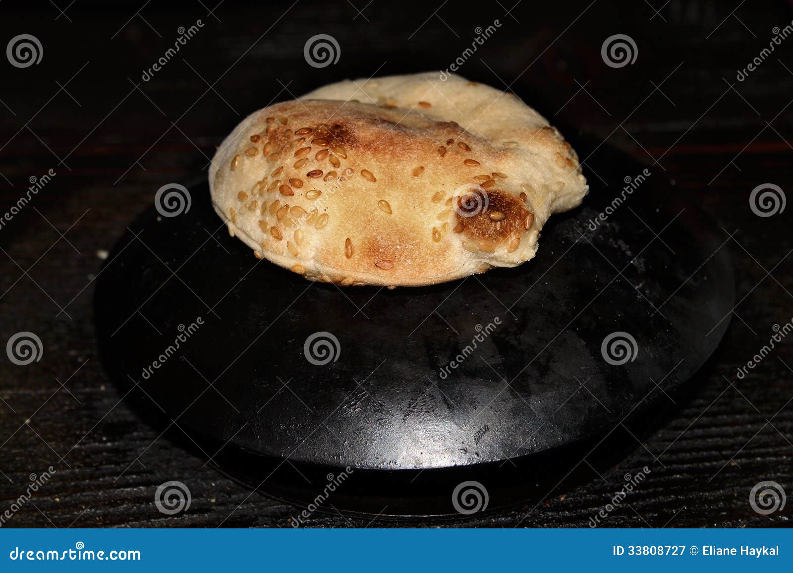 Lebanese Bread on Saj stock image. Image of crispy, mideast - 33808727