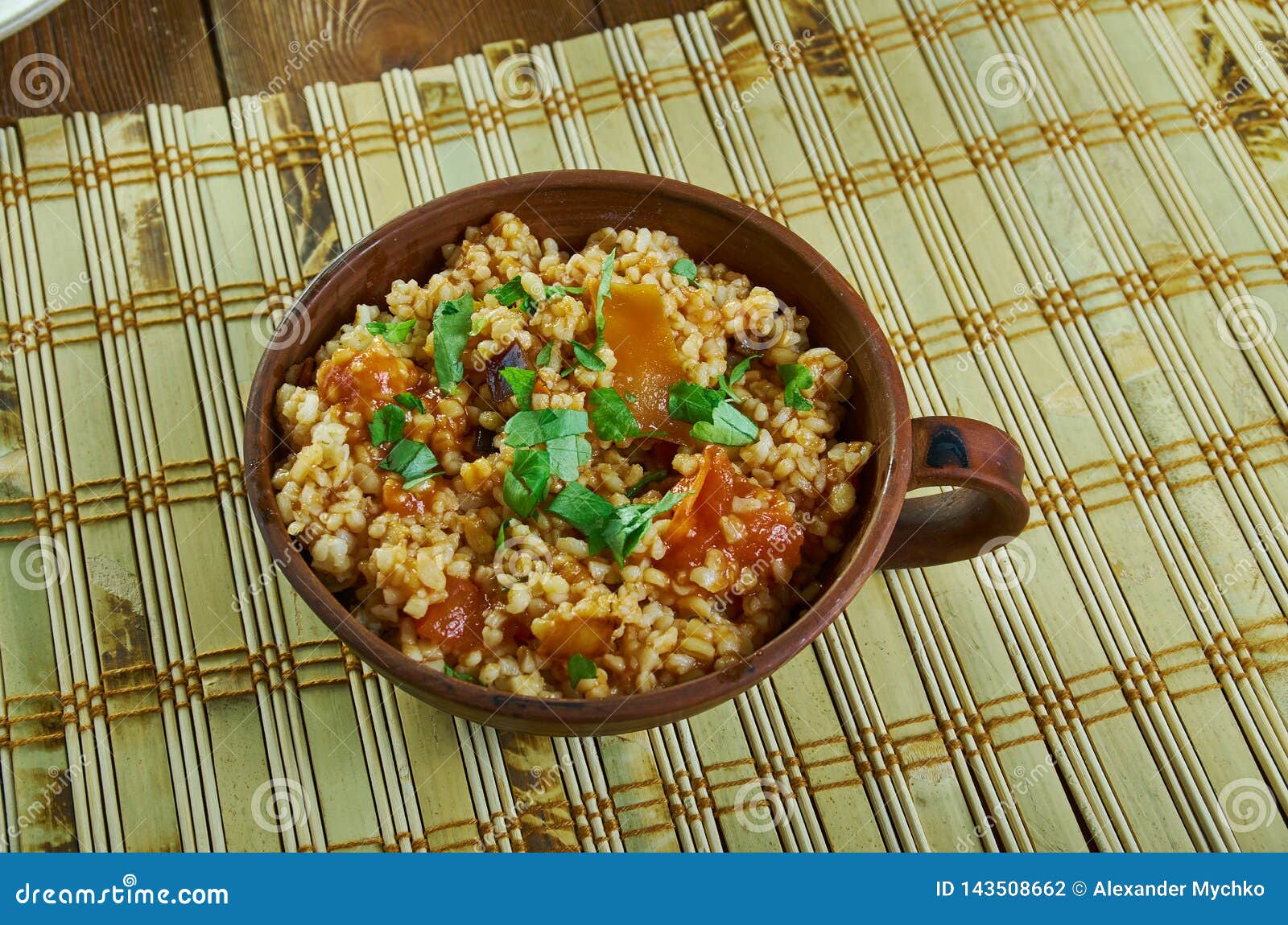 Lebanese Bulgur stock photo. Image of pilaf, cuisine - 143508662