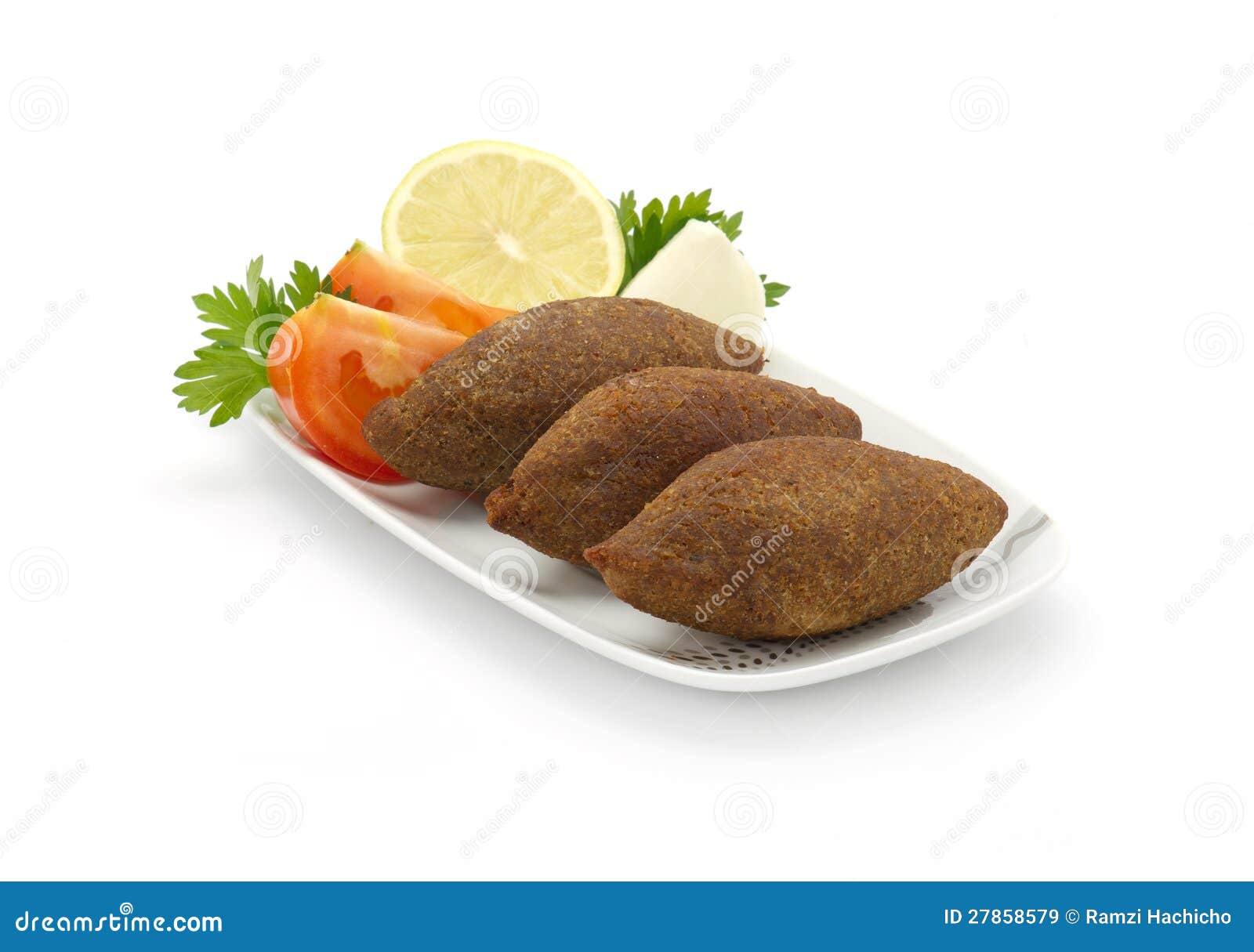 Lebanese Food of Fried Kibe Stock Image - Image of empanada, eastern ...