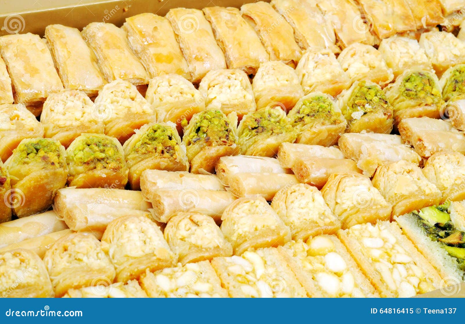 Lebanese fresh sweets stock image. Image of confectionery - 64816415