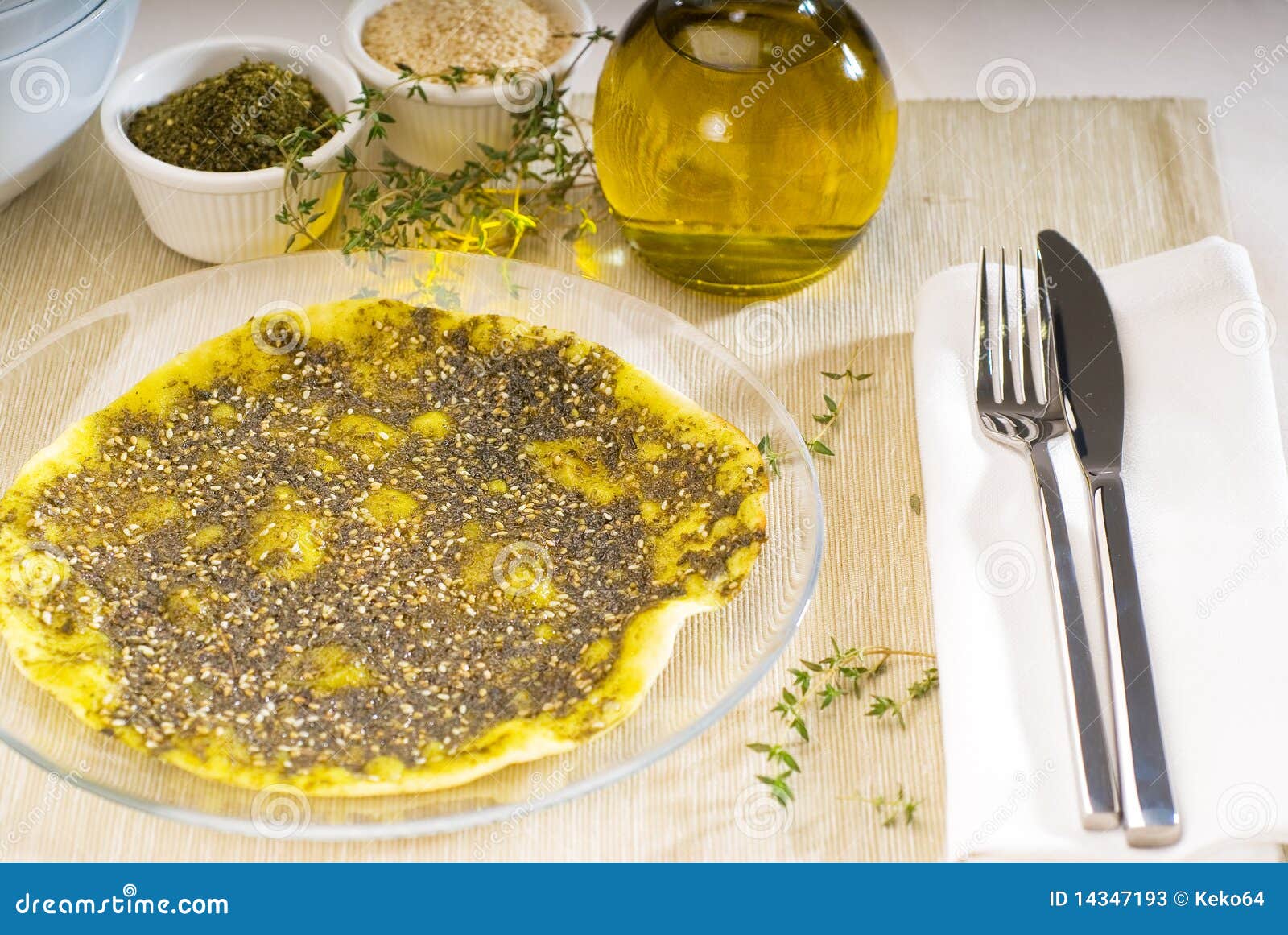 Lebanese Manouche or Manoushe Stock Image - Image of pita, virgin: 14347193