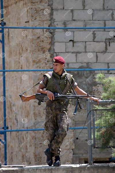 Lebanese Soldier editorial photography. Image of point - 19382042