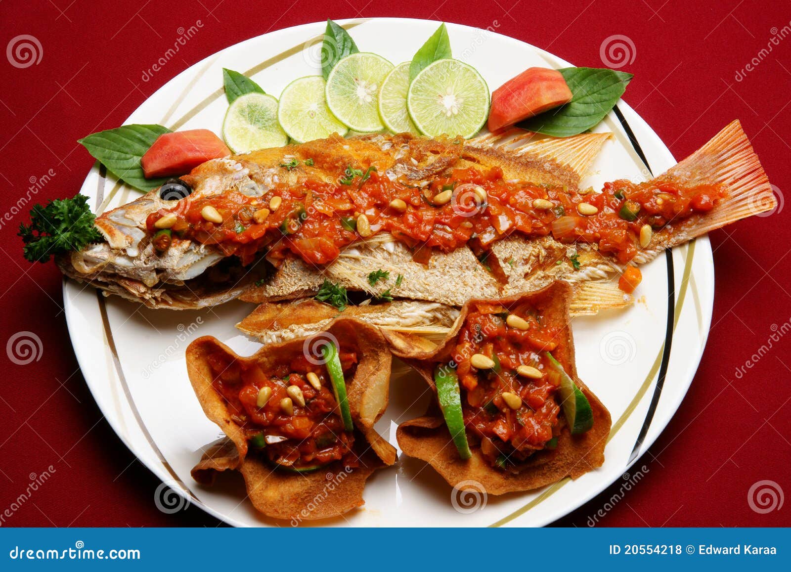 Lebanese Spicy Fish stock photo. Image of fried, lebanese - 20554218