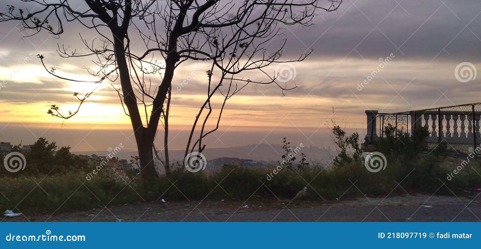 Lebanon aley stock image. Image of sunset, reflection - 218097719