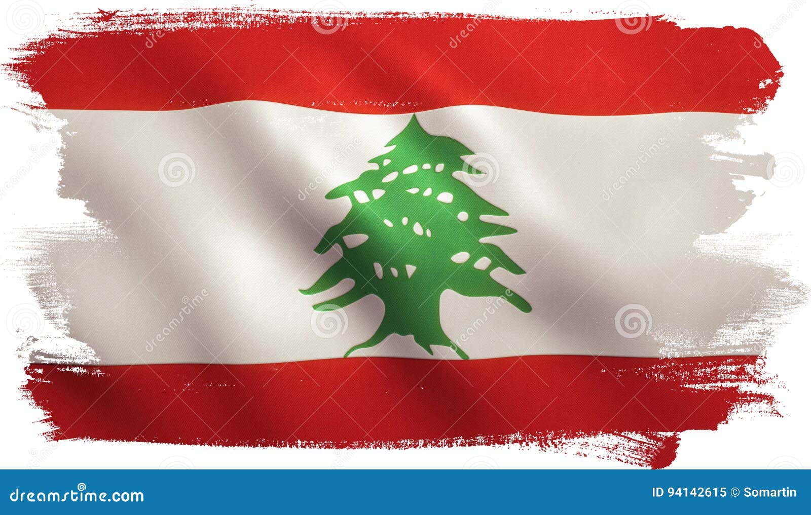 Lebanon Map And Flag. A Large Group Of People In The Lebanese Flag ...