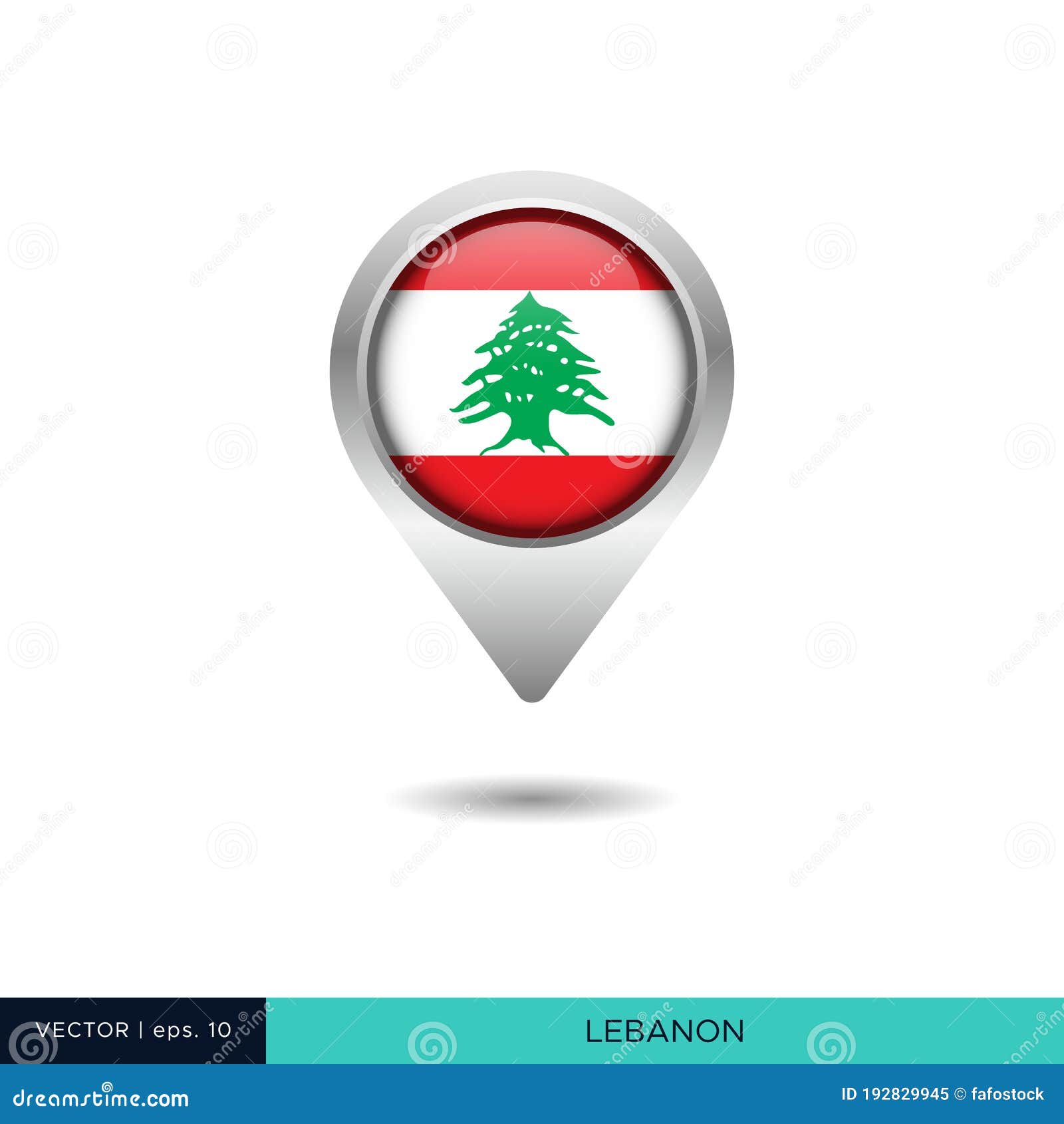 Lebanon Flag Map Pin Vector Design Template. Stock Vector ...