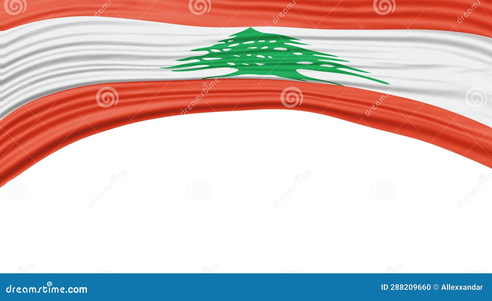 Lebanon Flag Wave, National Flag Stock Illustration - Illustration of ...
