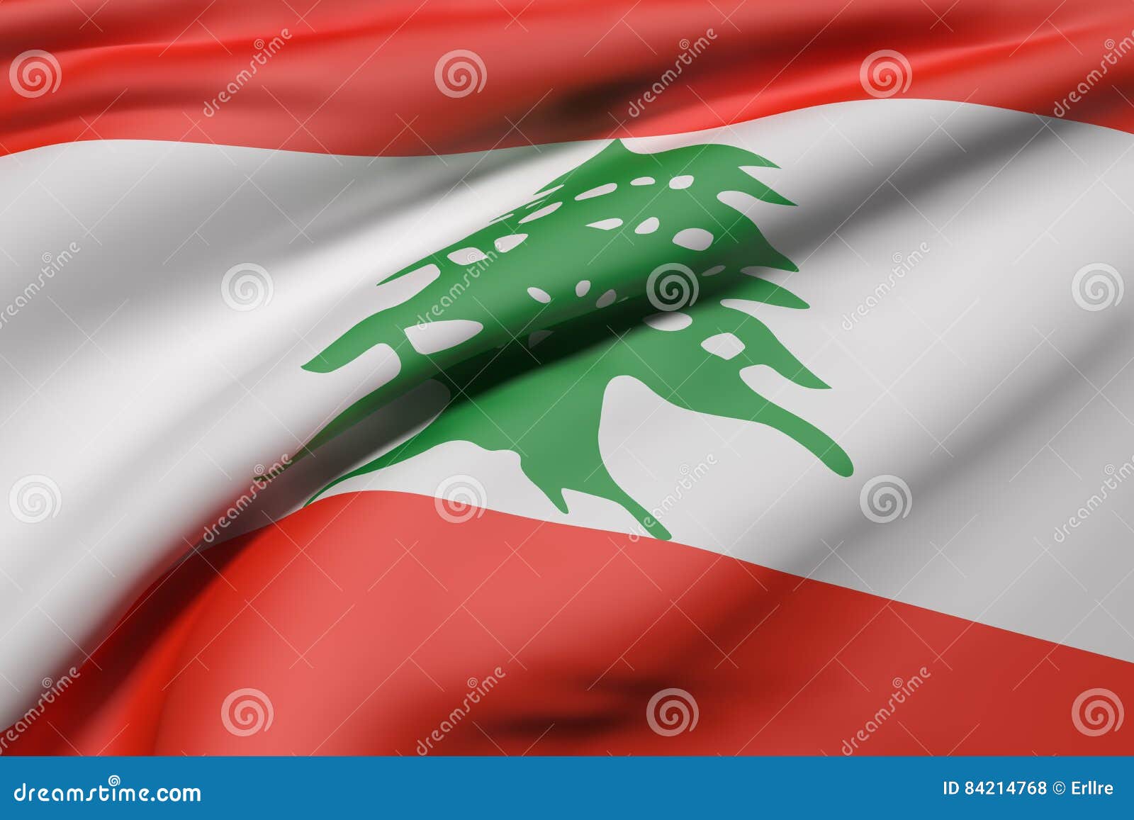 Lebanon flag waving stock illustration. Illustration of traditional ...