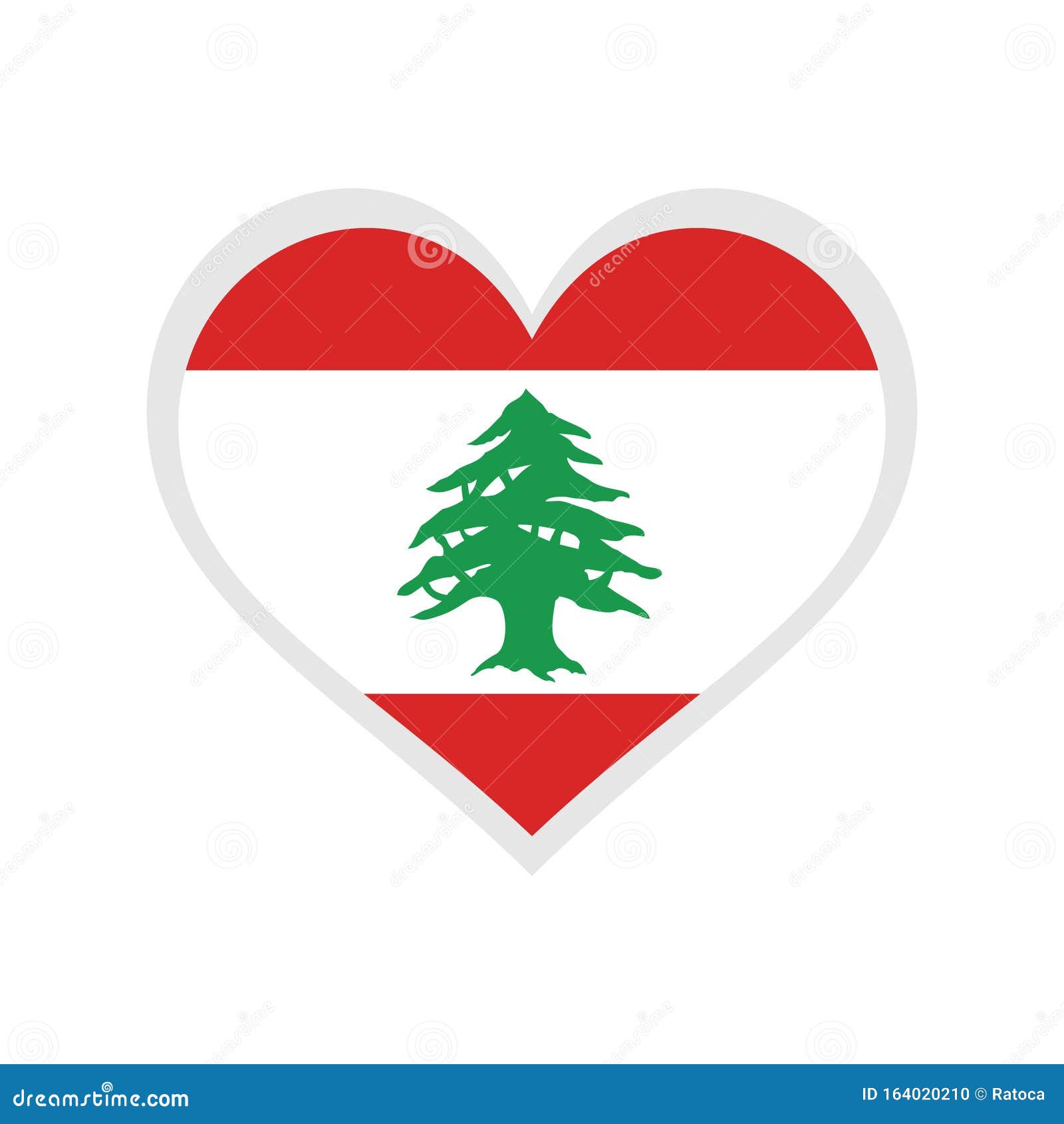 Lebanon Heart Flag Symbol Vector Illustration | CartoonDealer.com ...