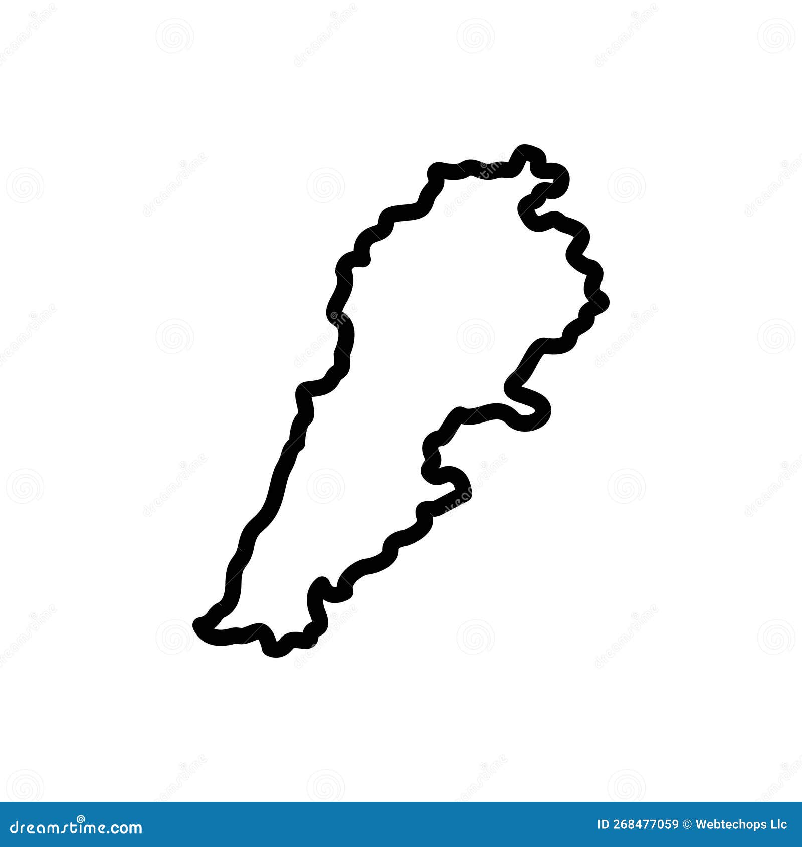 Black Line Icon for Lebanon, Beirut and Region Stock Vector ...