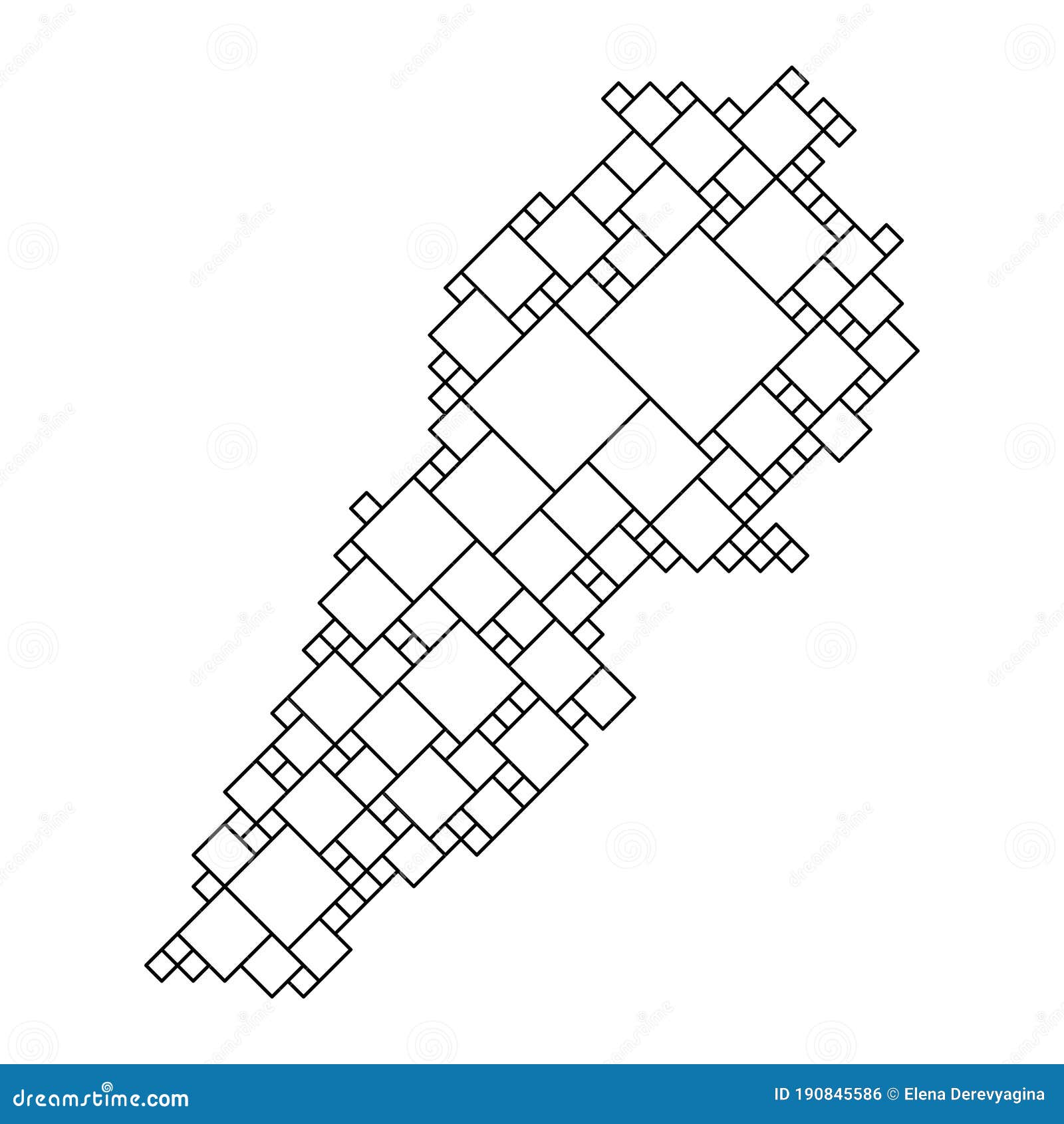 Lebanon Map from Black Pattern from a Grid of Squares of Different ...