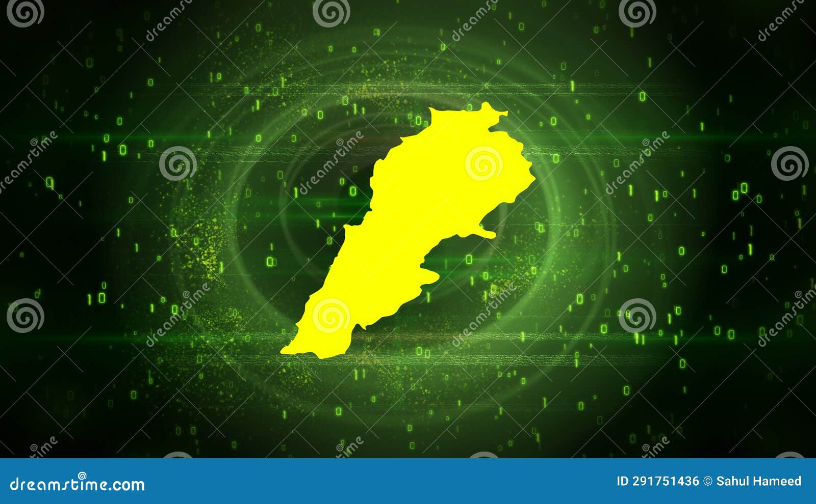 Lebanon Map on Digital Background Stock Illustration - Illustration of ...