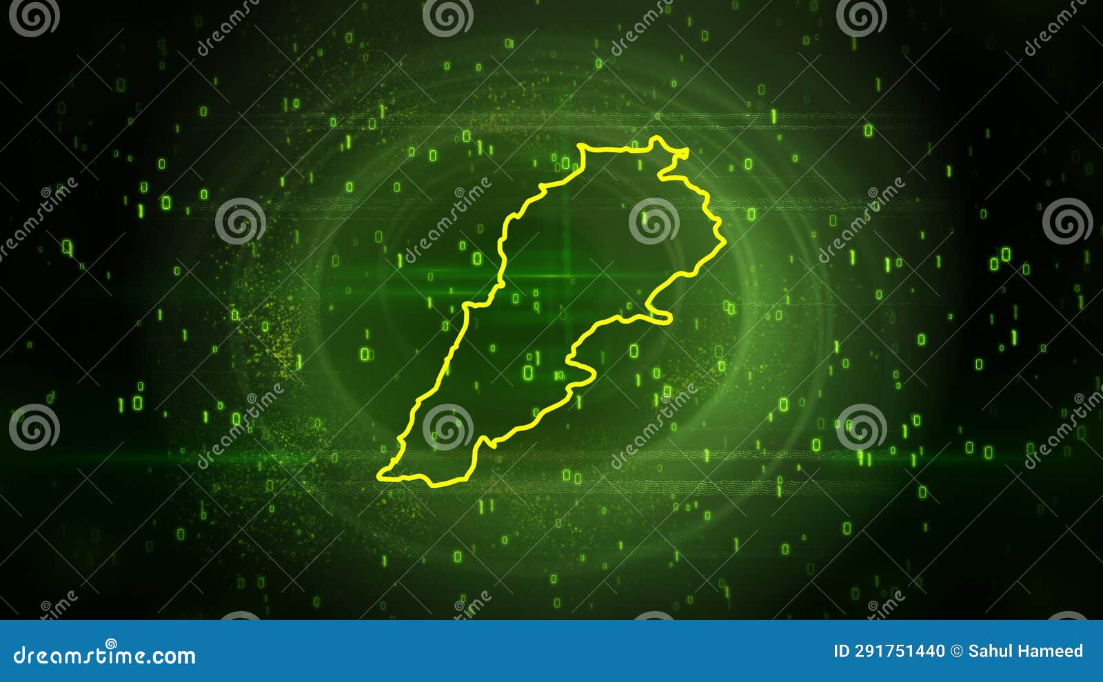 Lebanon Map on Digital Background Stock Illustration - Illustration of ...