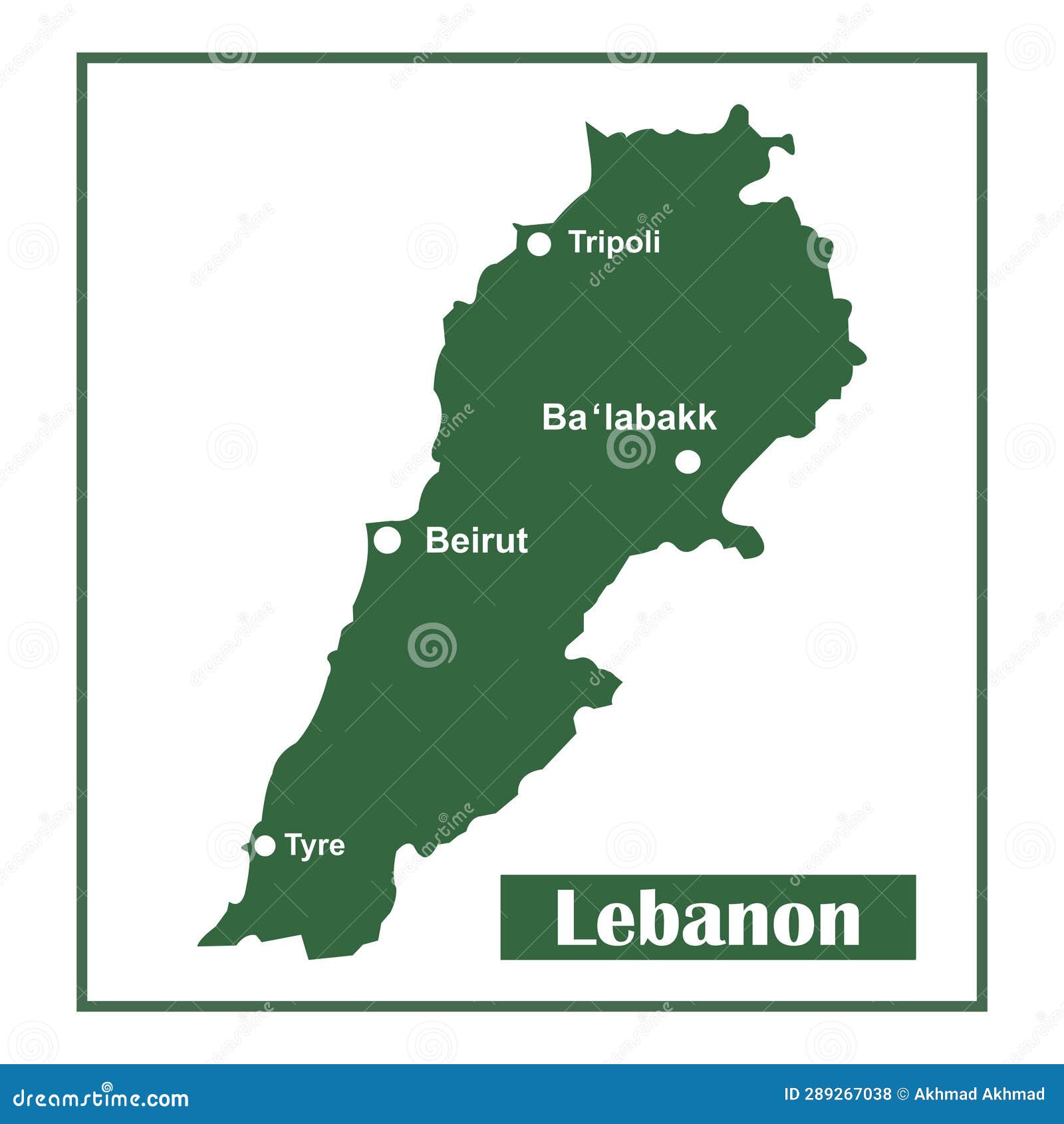 Lebanon map icon stock illustration. Illustration of asia - 289267038