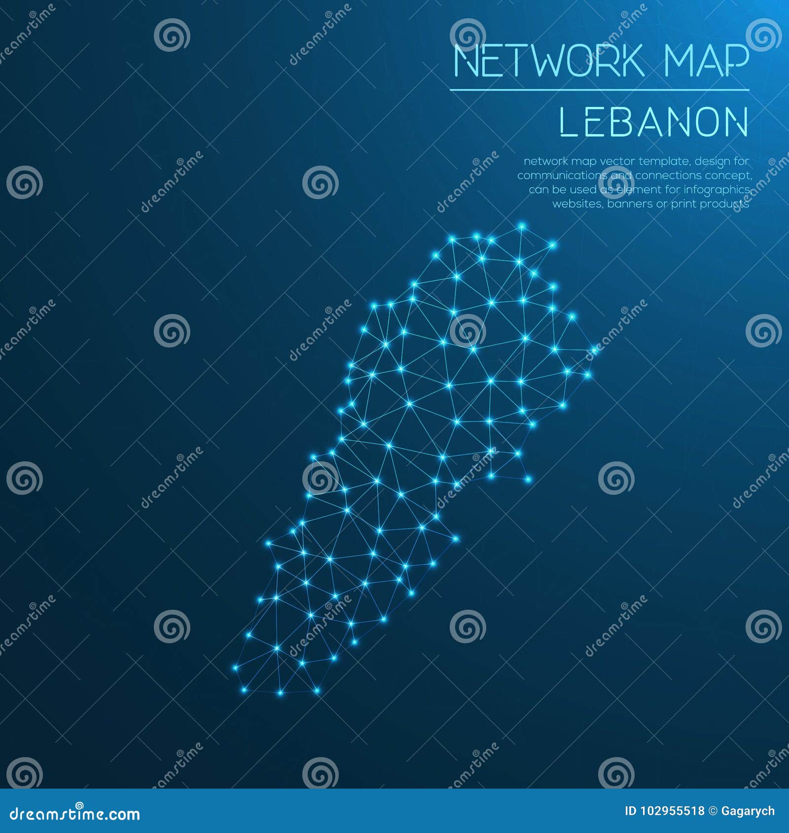 Lebanon network map. stock vector. Illustration of dark - 102955518