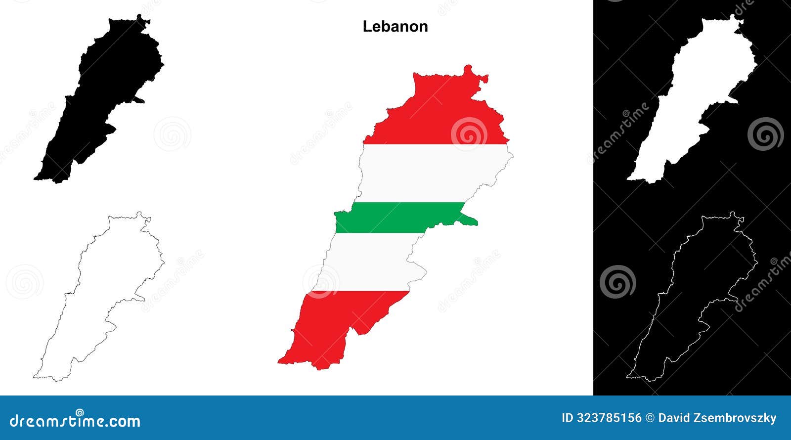 Lebanon outline map stock illustration. Illustration of contour - 323785156