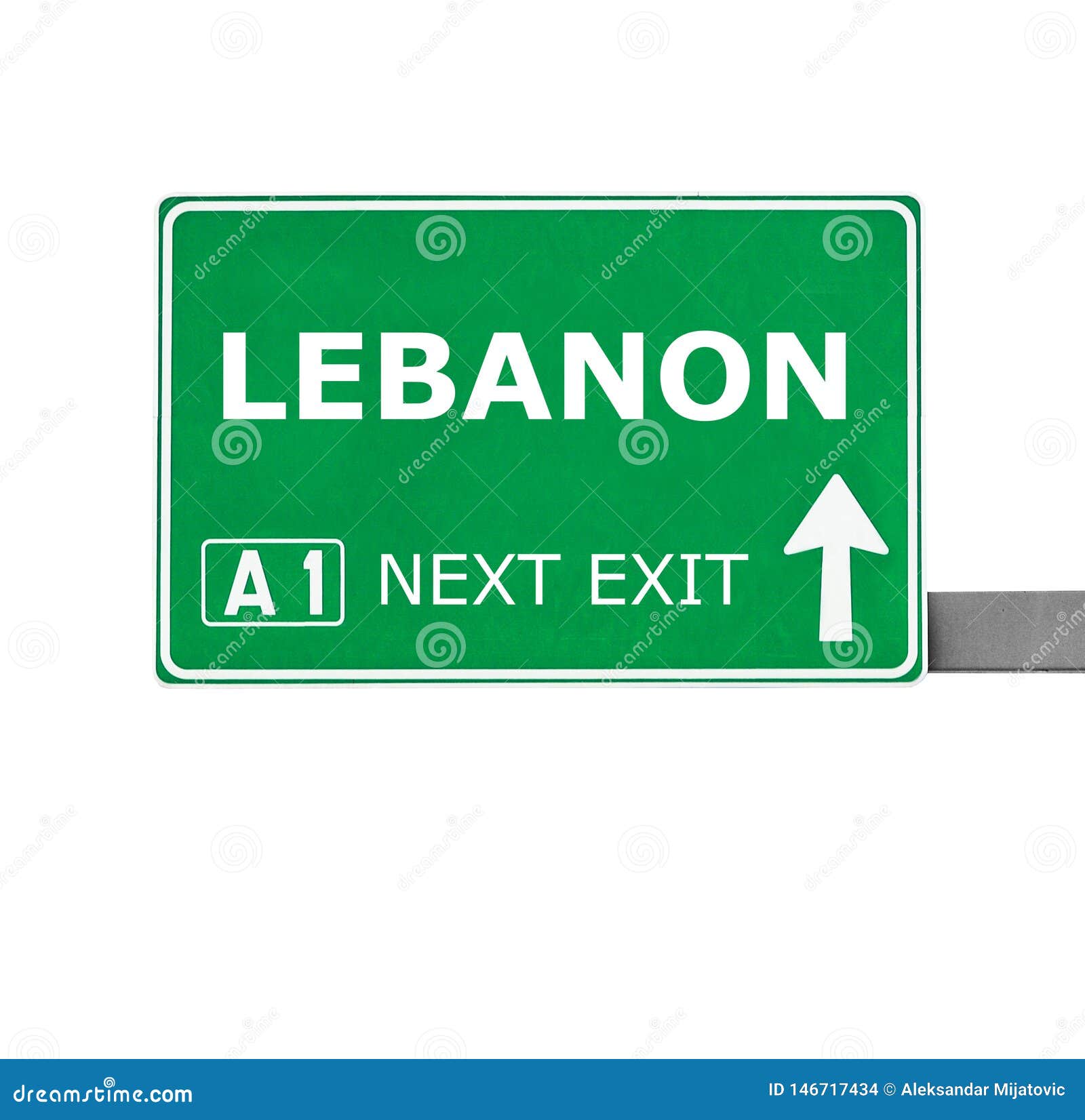 LEBANON Road Sign Isolated on White Stock Photo - Image of lebanon ...