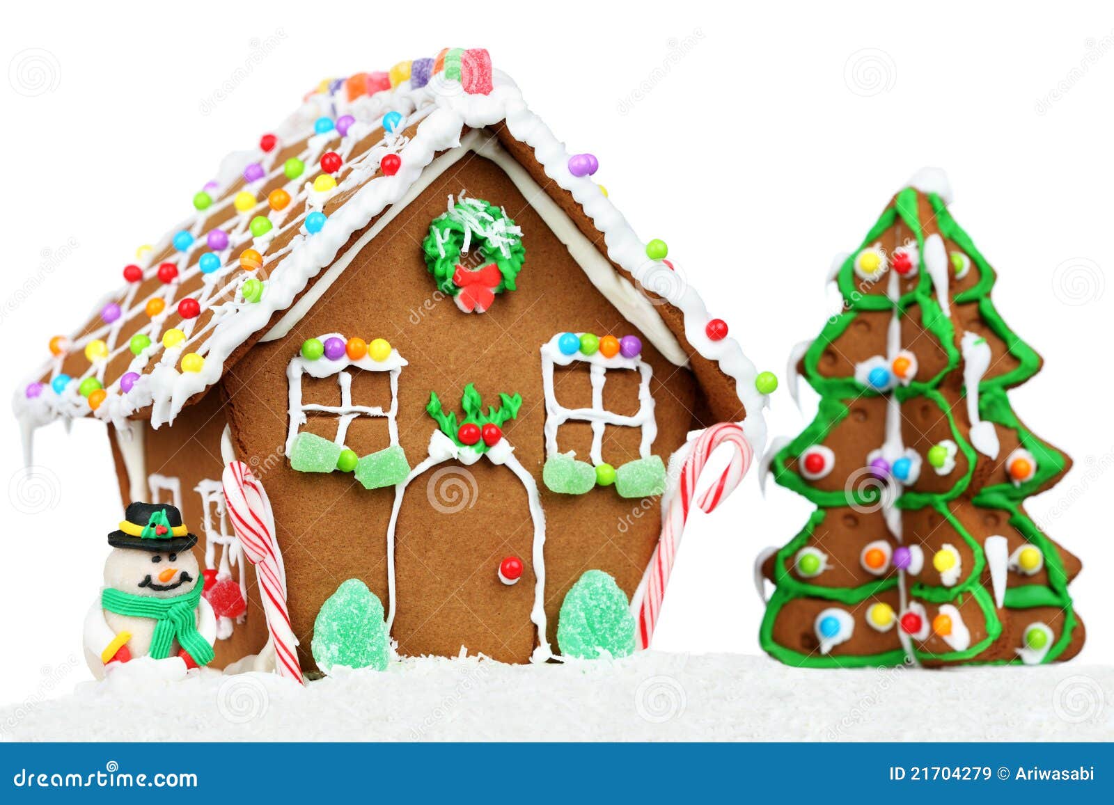 Lebkuchenhaus stockbild. Bild von nahrung, lebkuchen - 21704279