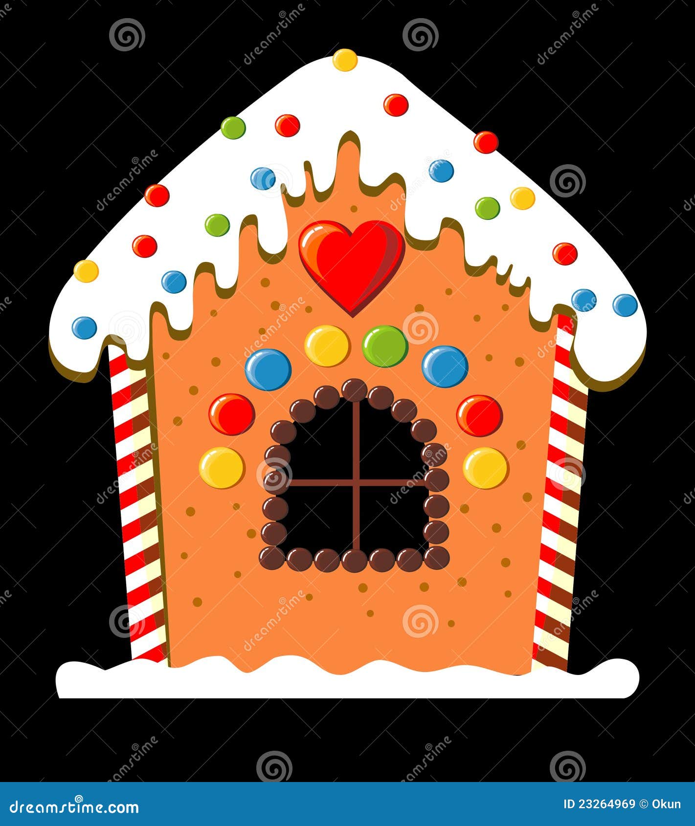 Lebkuchenhaus vektor abbildung. Illustration von feiertag - 23264969