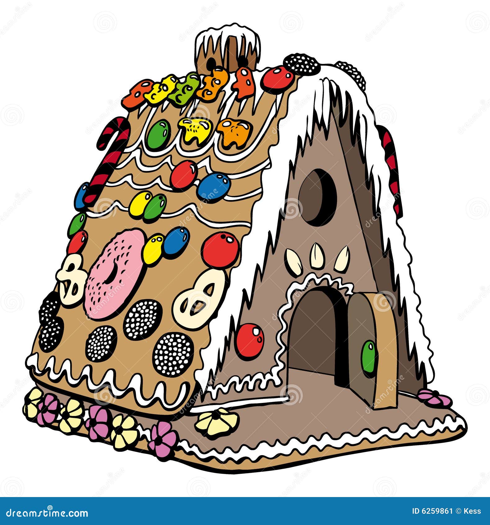 Lebkuchenhaus vektor abbildung. Illustration von bäcker - 6259861