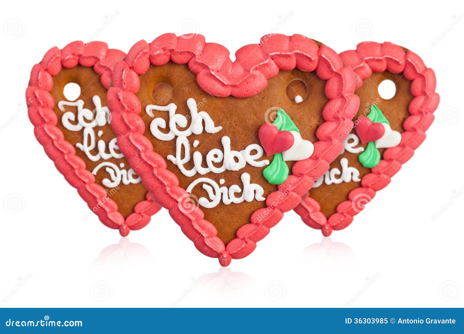 Lebkuchenherzen Gingerbread Heart Cookie Stock Image - Image of monaco ...