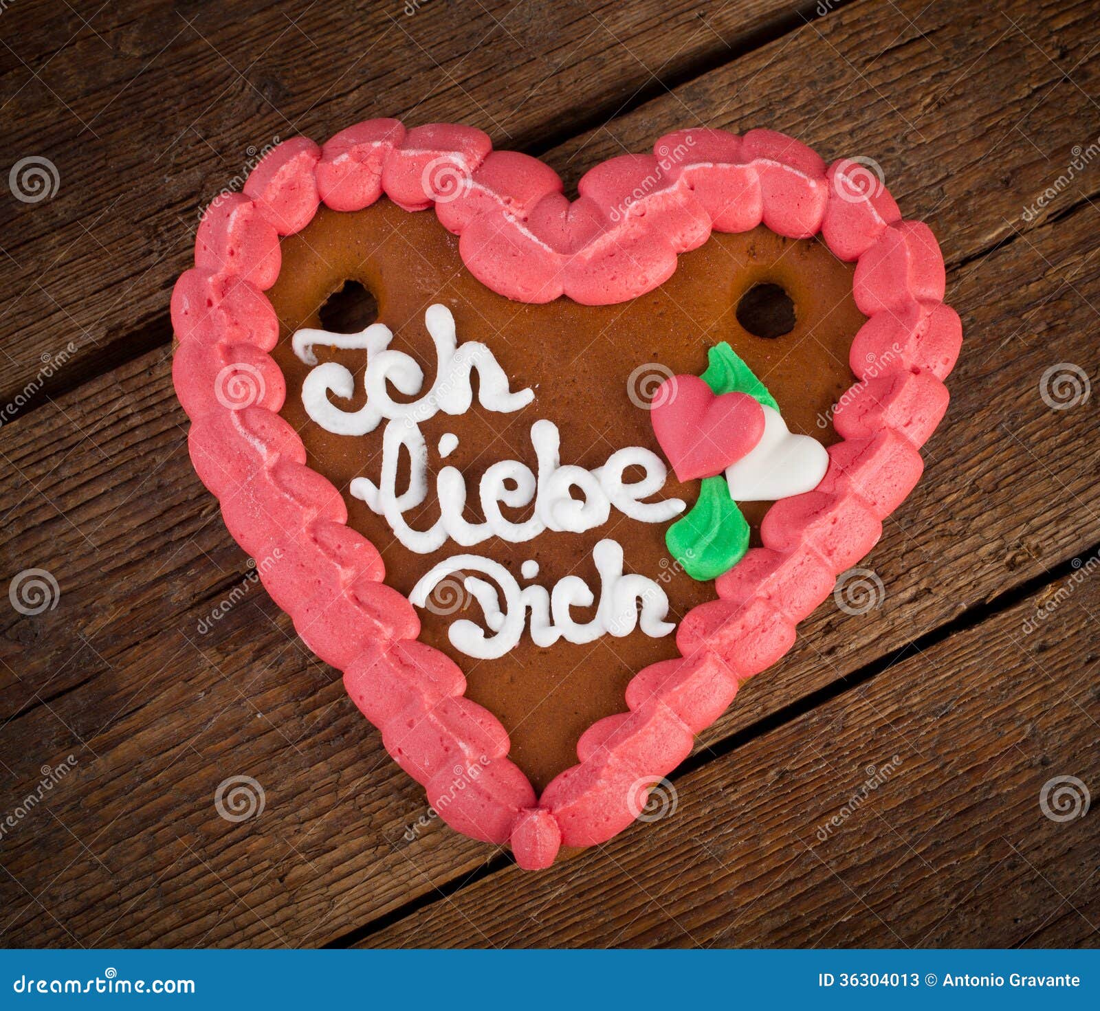 Lebkuchenherzen Gingerbread Heart Cookie Stock Image - Image of ...