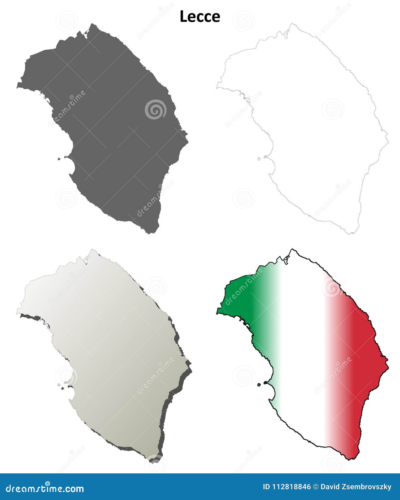 Lecce Outline Map Vector Illustration | CartoonDealer.com #334662314