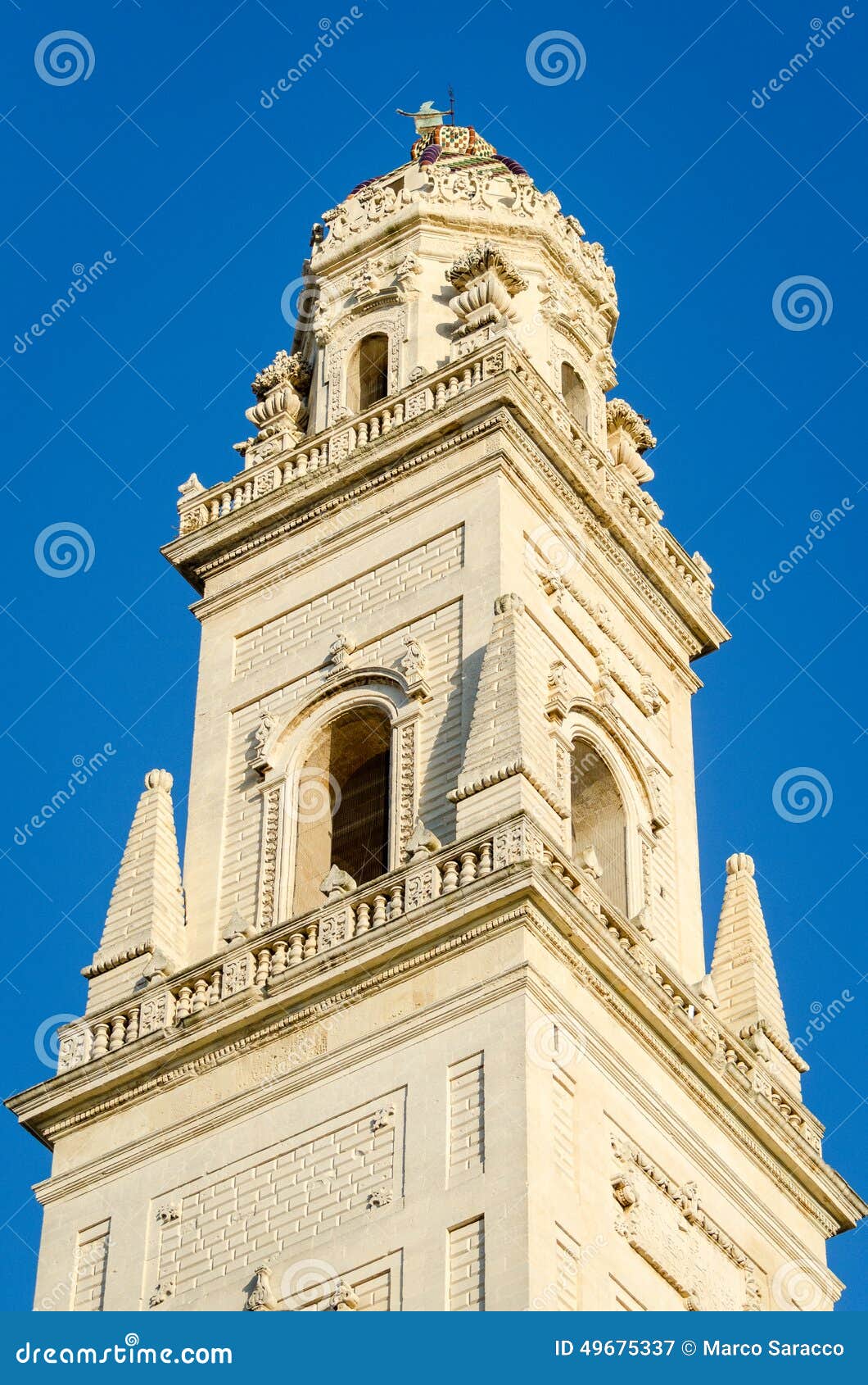 Lecce, Cathedral Bell Tower Stock Image - Image of main, cathedral ...