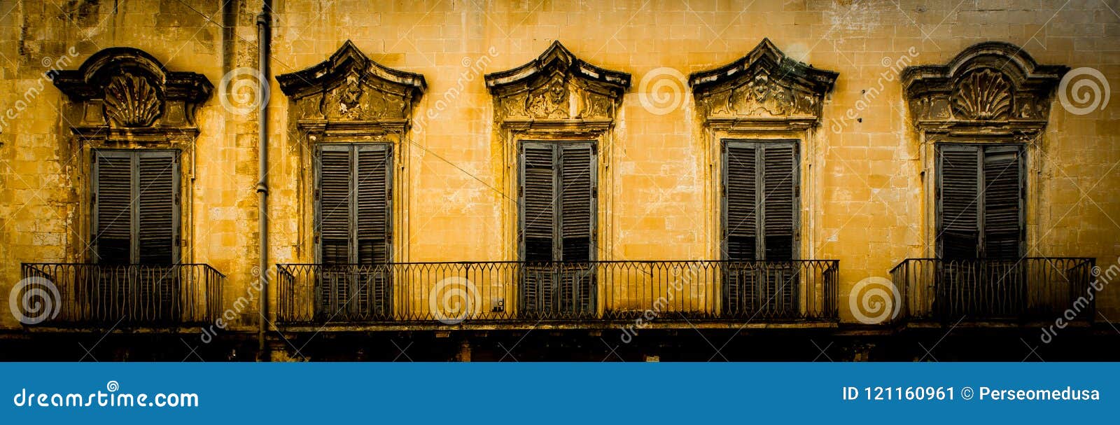 Lecce, Italy - Old Windows in Baroque Style Stock Image - Image of ...