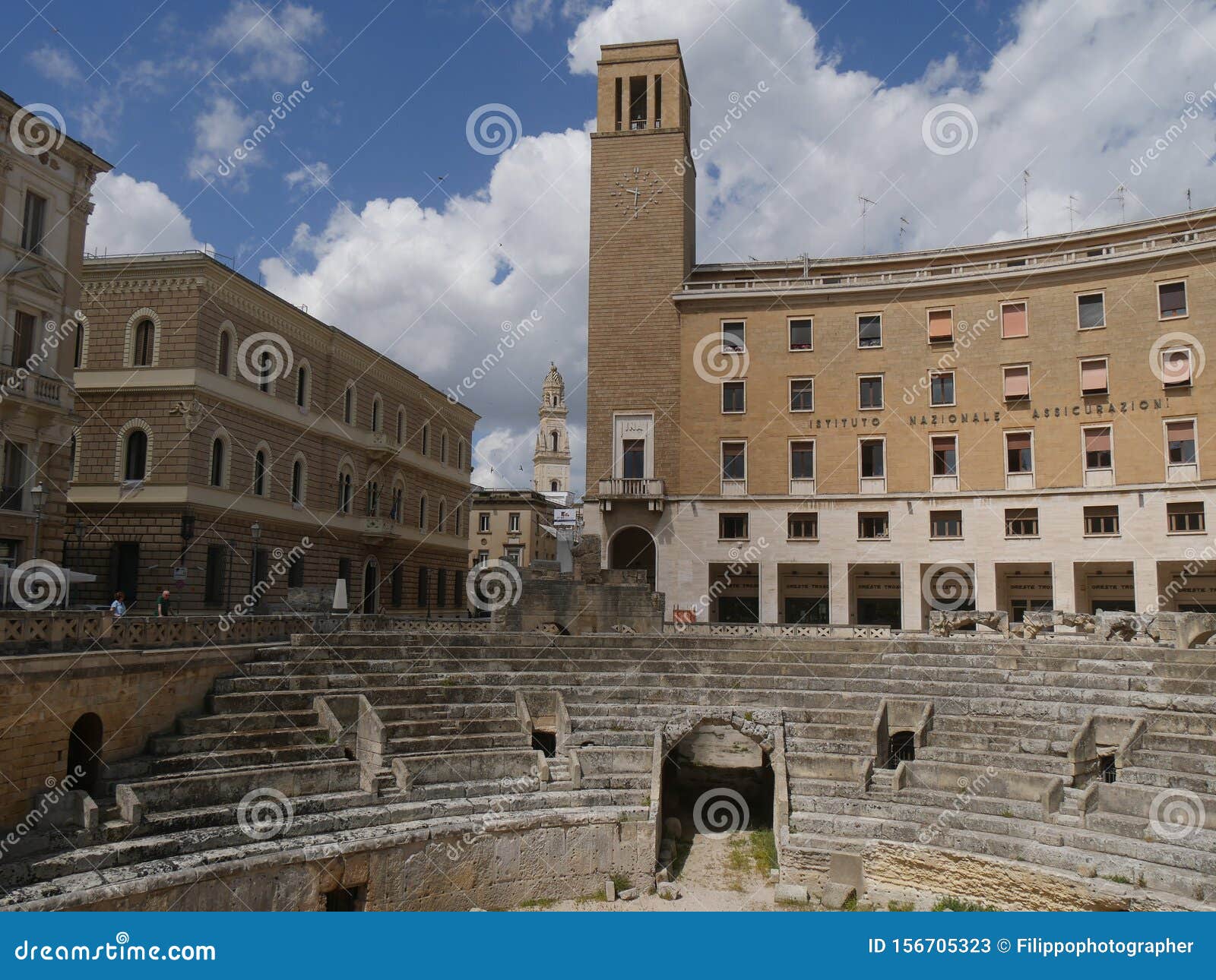 Lecce - Roman amphitheater editorial stock photo. Image of ancient ...