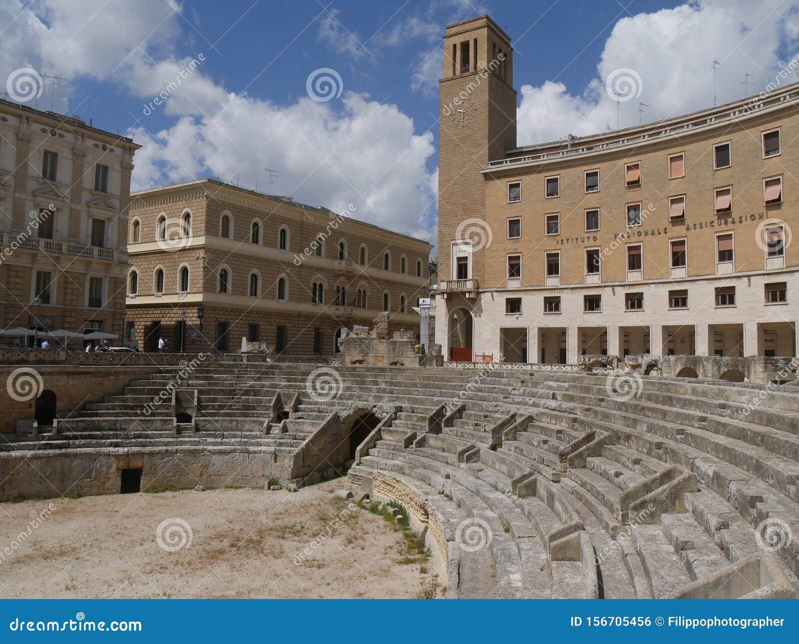 Lecce - Roman amphitheater editorial photo. Image of amphitheater ...