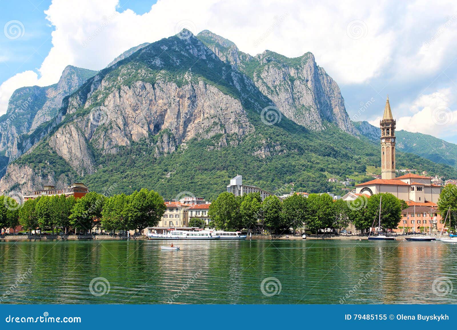 Lecco, lake Como, Italy stock image. Image of alps, italian - 79485155