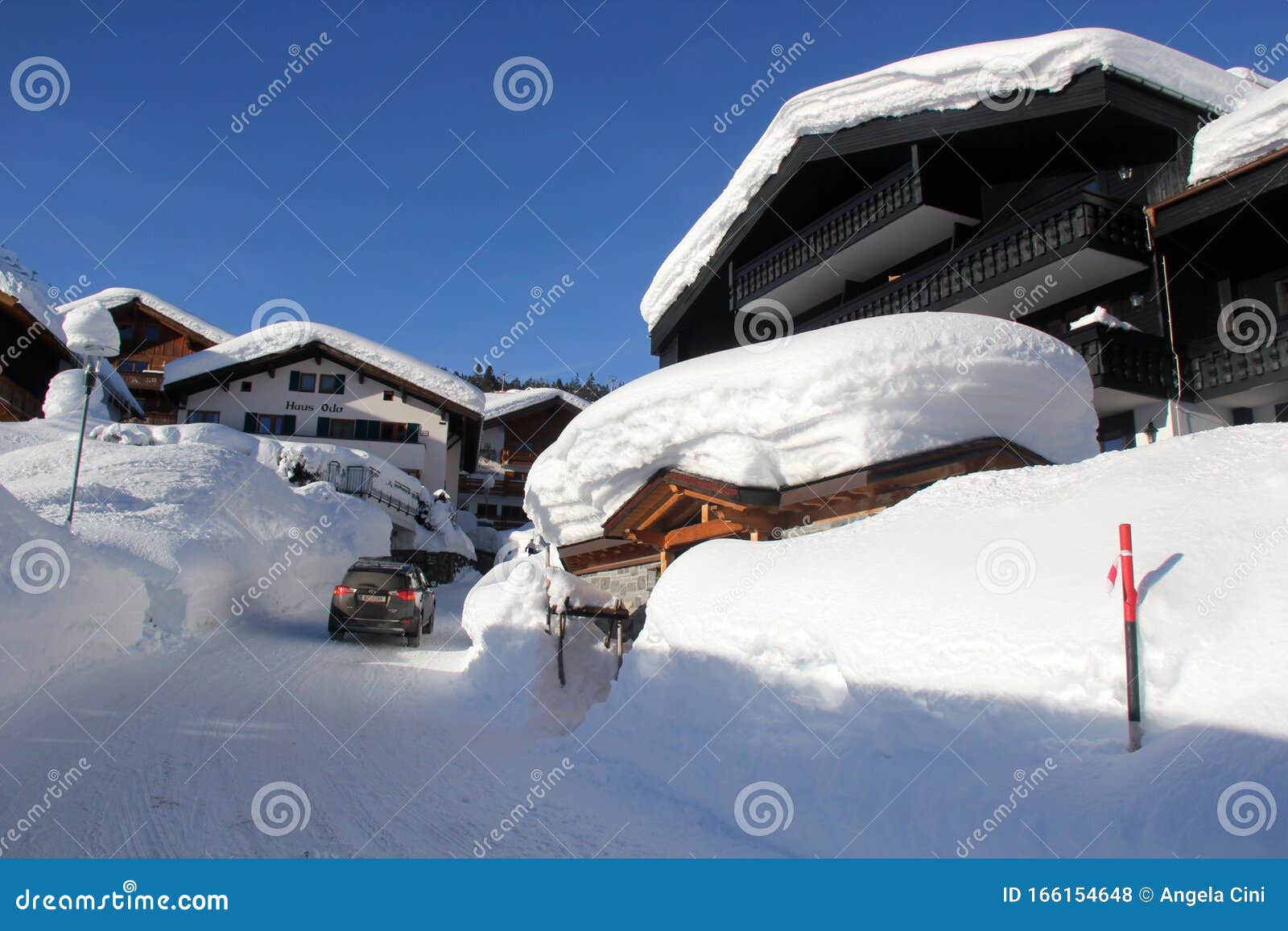 Lech, Austria - 01 16 2019: View of Lech am Arlberg in Winter at the ...
