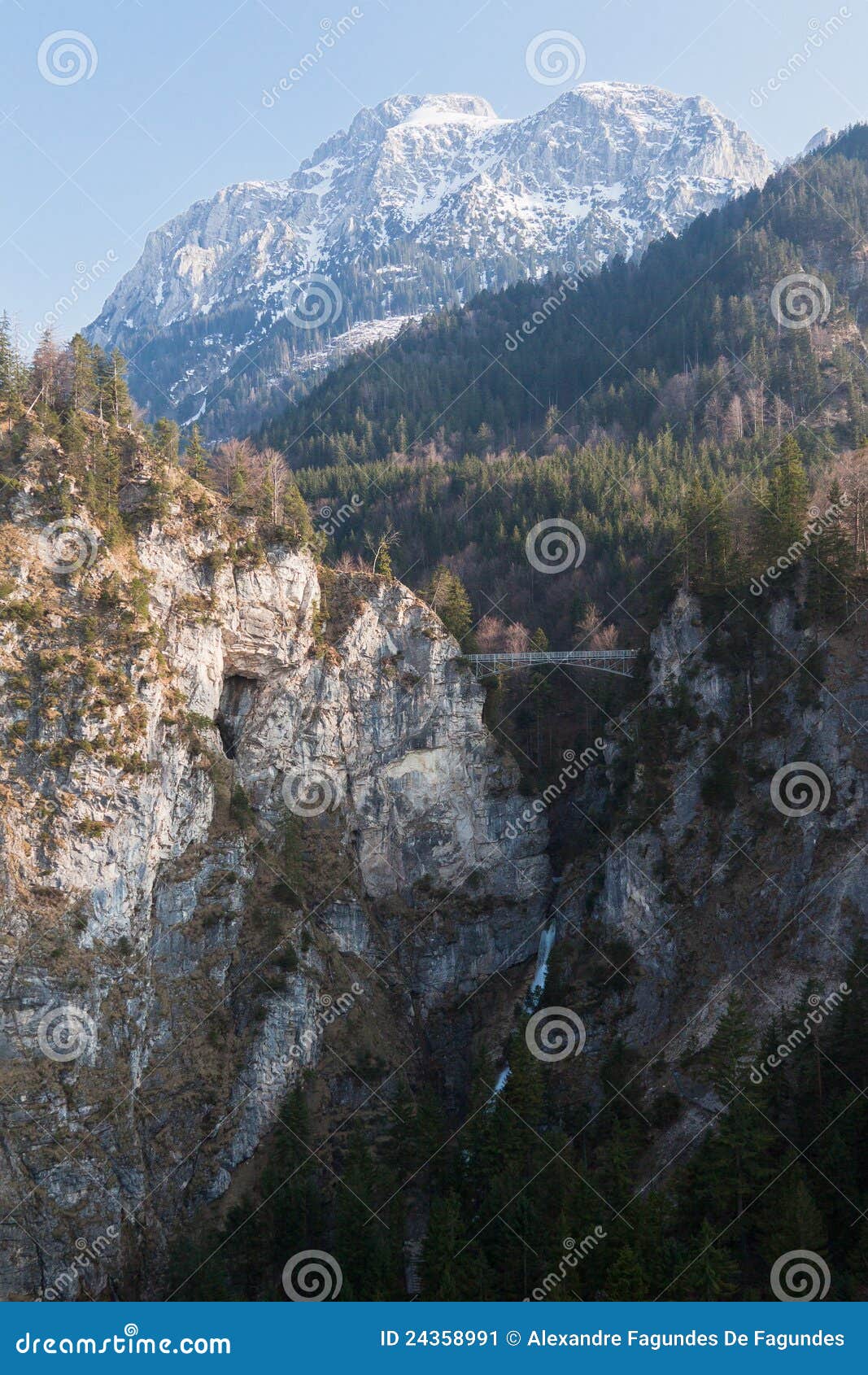 Lech River in Fussen Germany Stock Image - Image of peak, forest: 24358991
