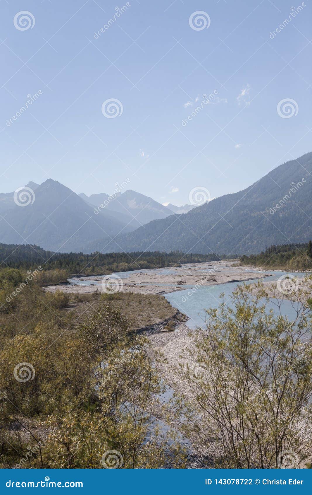 Lech valley in Tyrol stock photo. Image of gravel, zach - 143078722