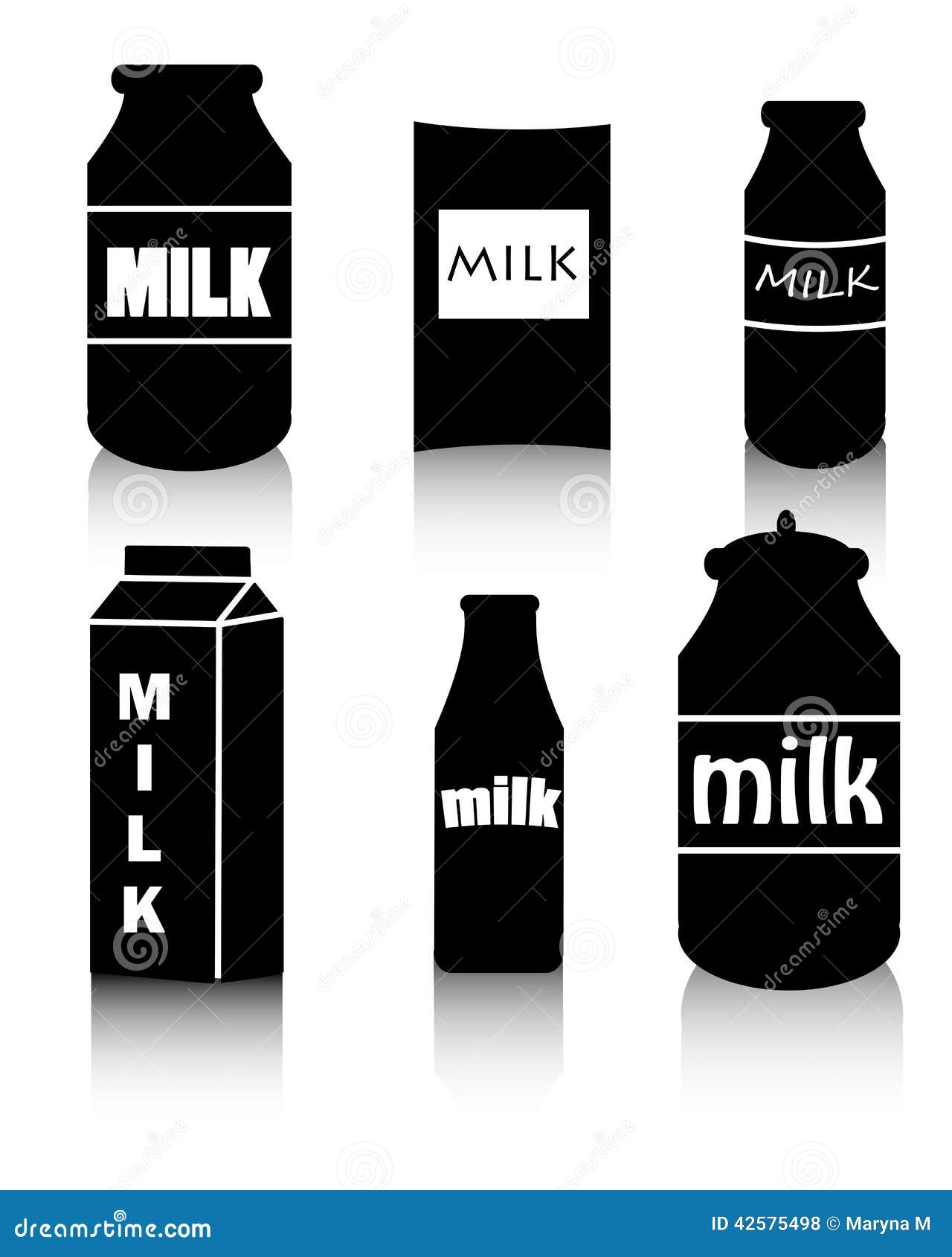 Leche ilustración del vector. Ilustración de bebida, leche - 42575498