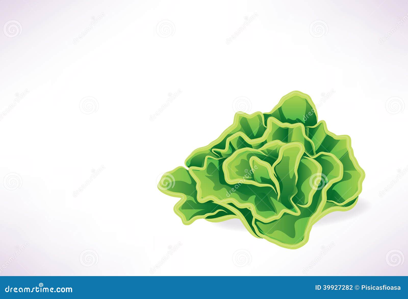 Lechuga ilustración del vector. Ilustración de verde - 39927282