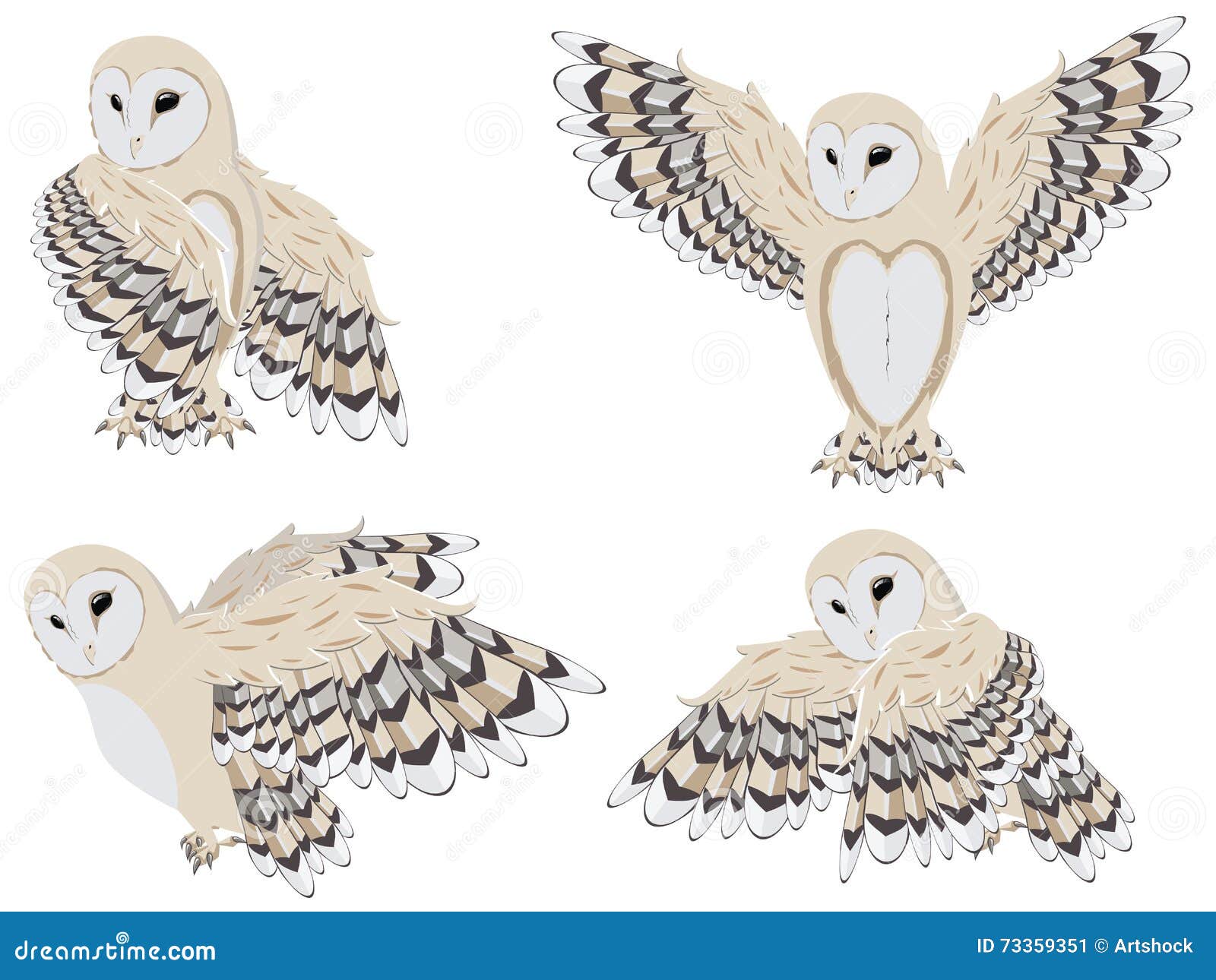 Lechuza Común De La Historieta Ilustración del Vector - Ilustración de ...