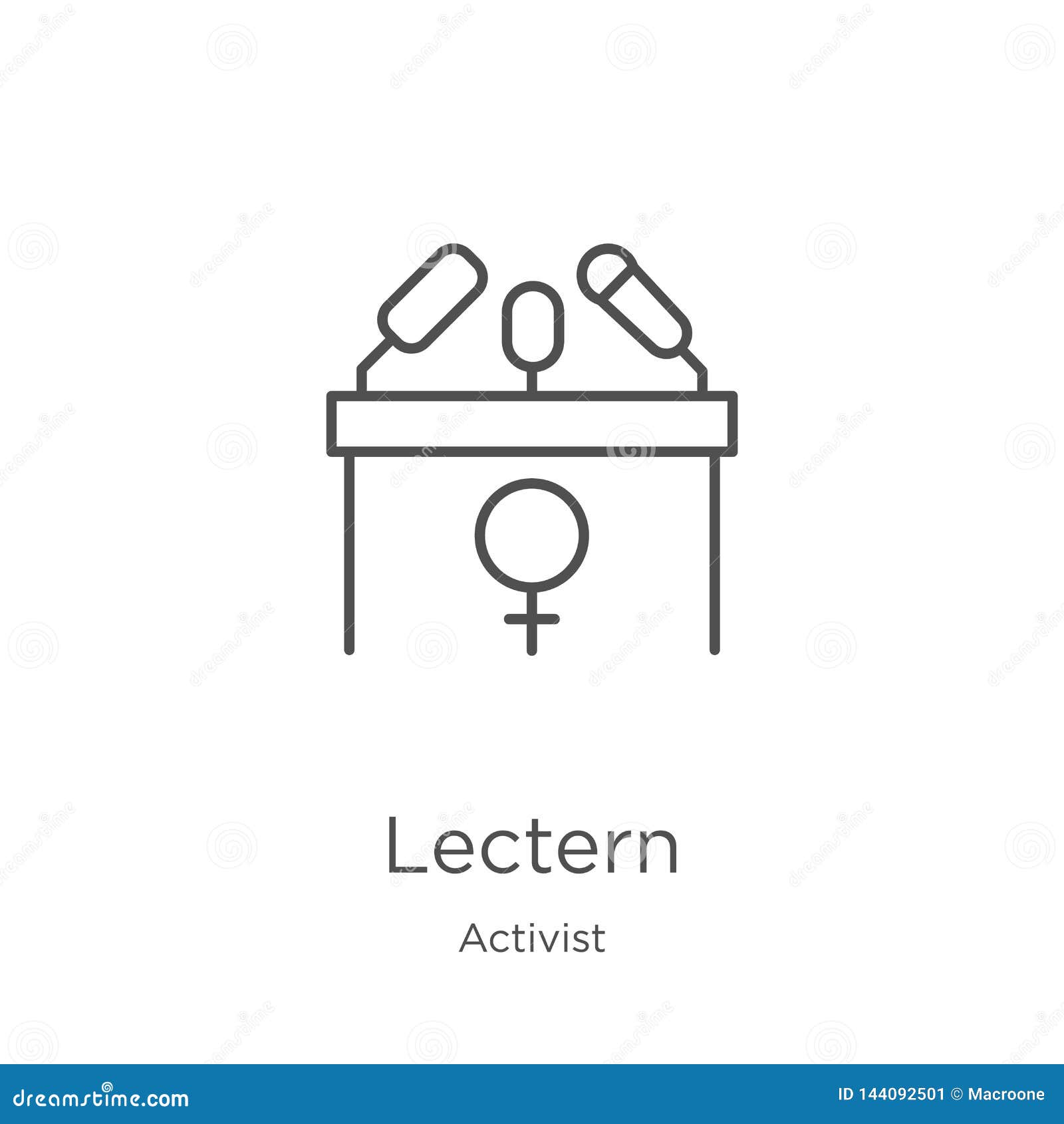 Lectern Icon Vector From Activist Collection Thin Line Lectern Outline