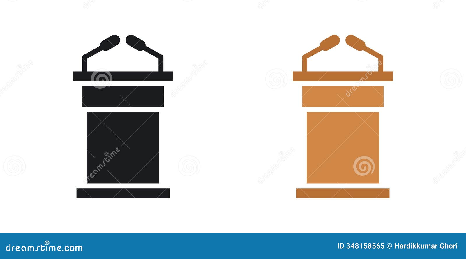 Lectern Icon Vector From Online Learning Concept. Thin Line ...