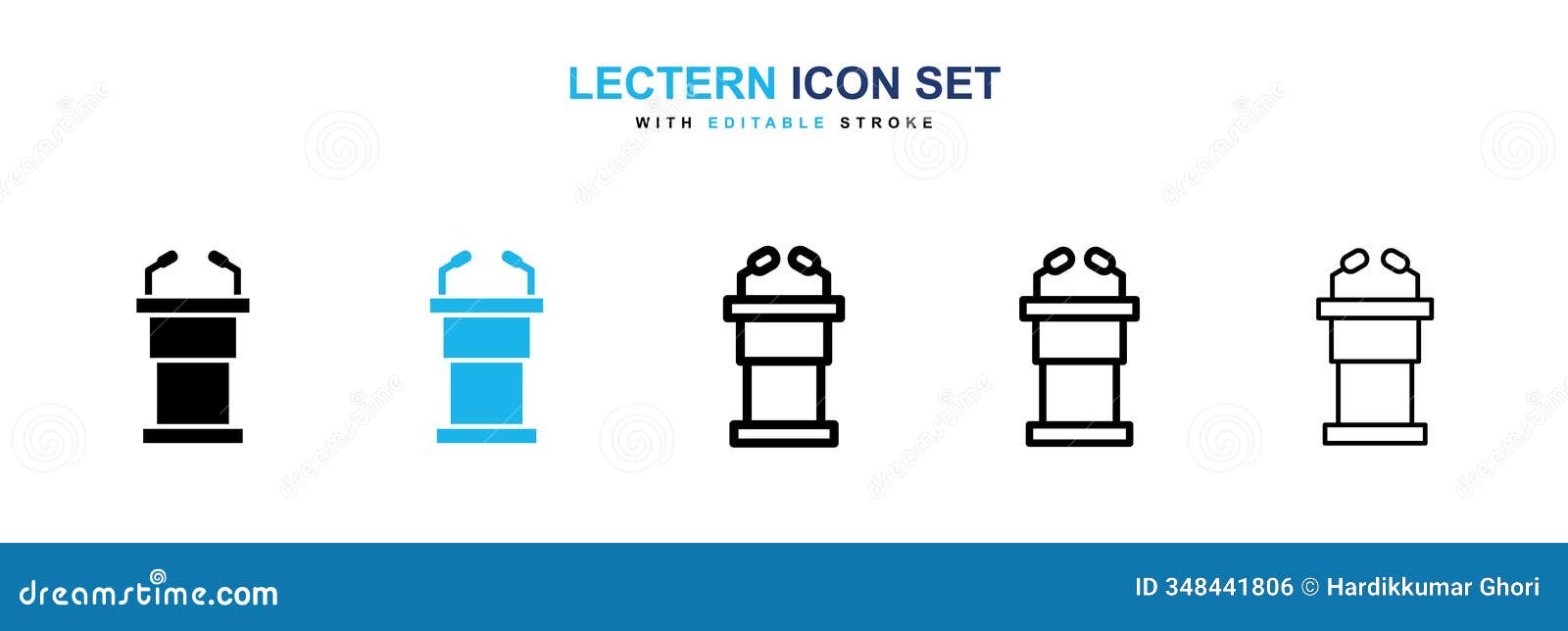 Lectern Icon Vector | CartoonDealer.com #348441806