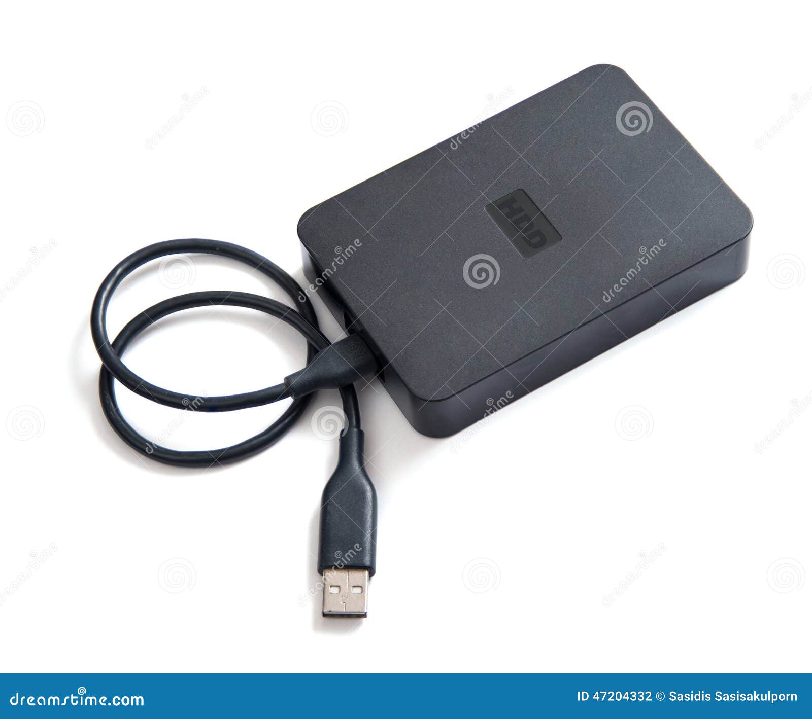 Lecteur De Disque Dur Externe Noir Photo stock - Image du matériel ...